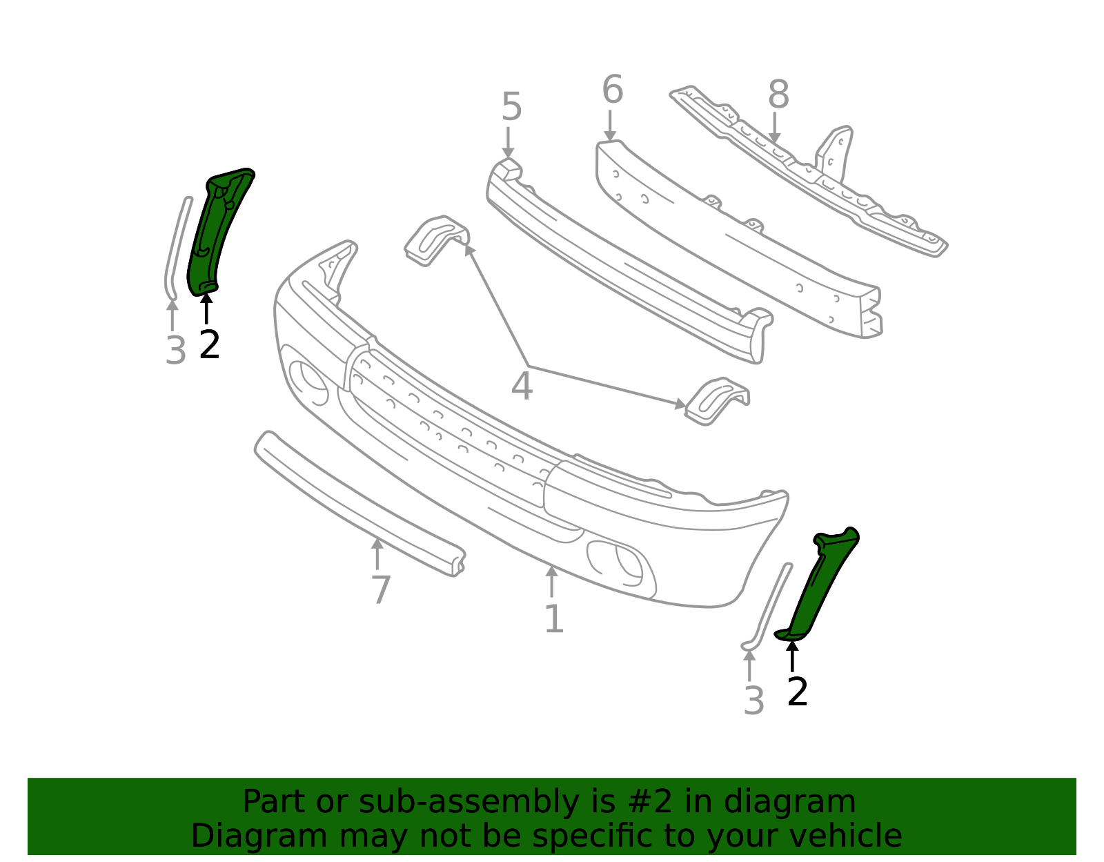 2003-2006 Toyota Tundra Bumper Extension (Right, Front) 52112-0C901 ...
