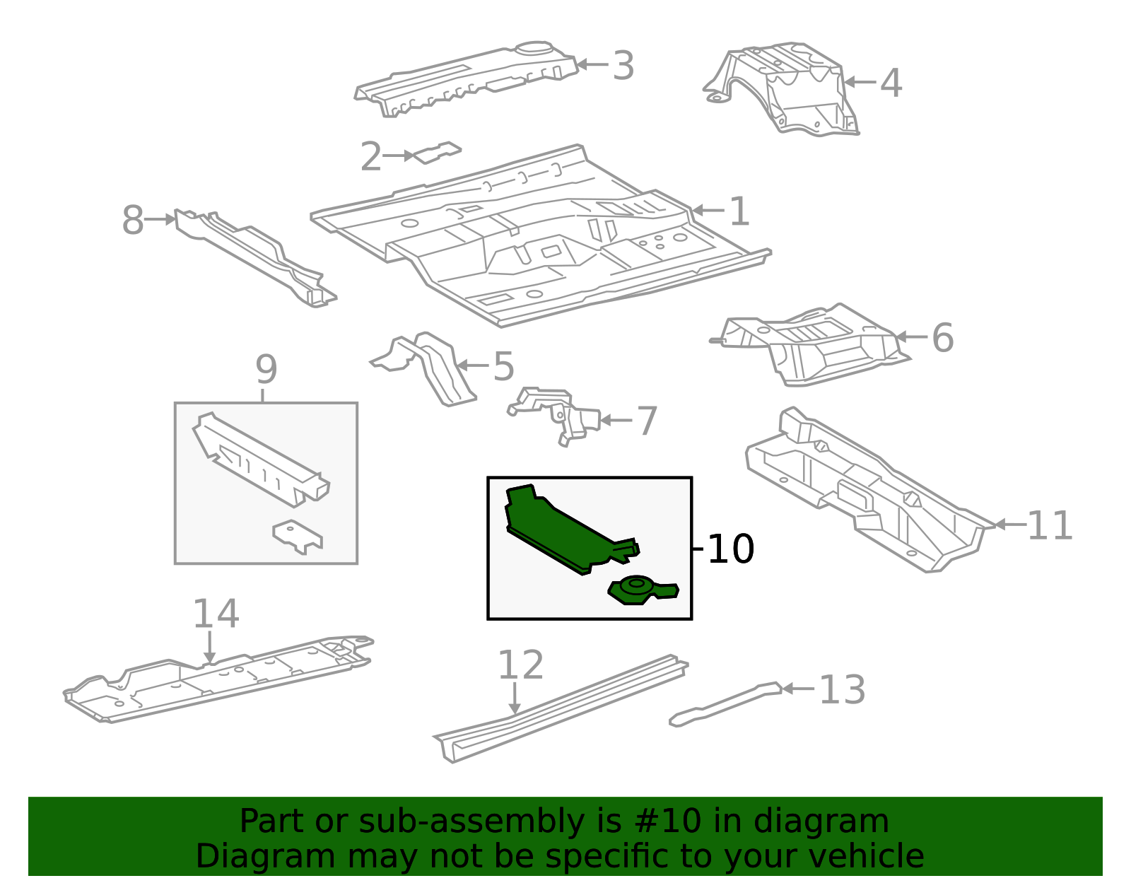 2012-2018 Toyota Floor Cross-Member 57453-06060 | MotorMotor