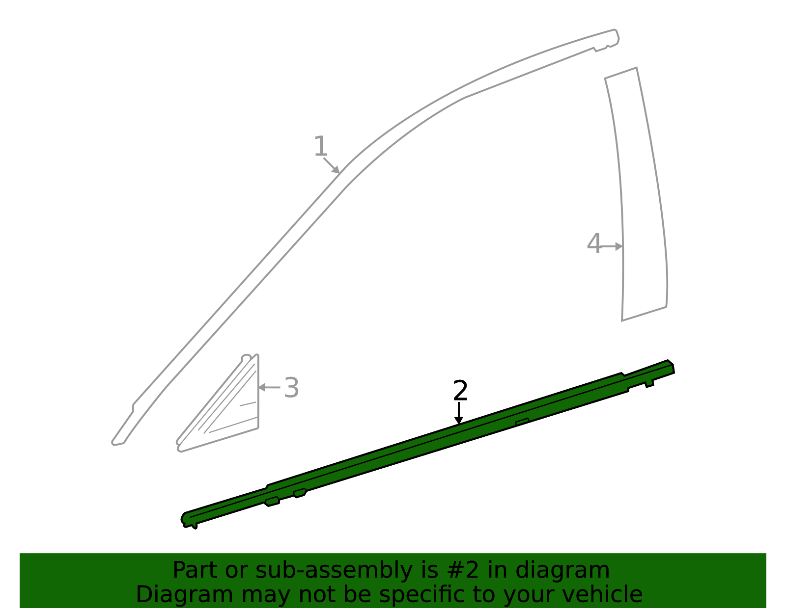 2021-2024 Toyota Mirai Belt Molding 75720-62020 | Toyota Parts Center