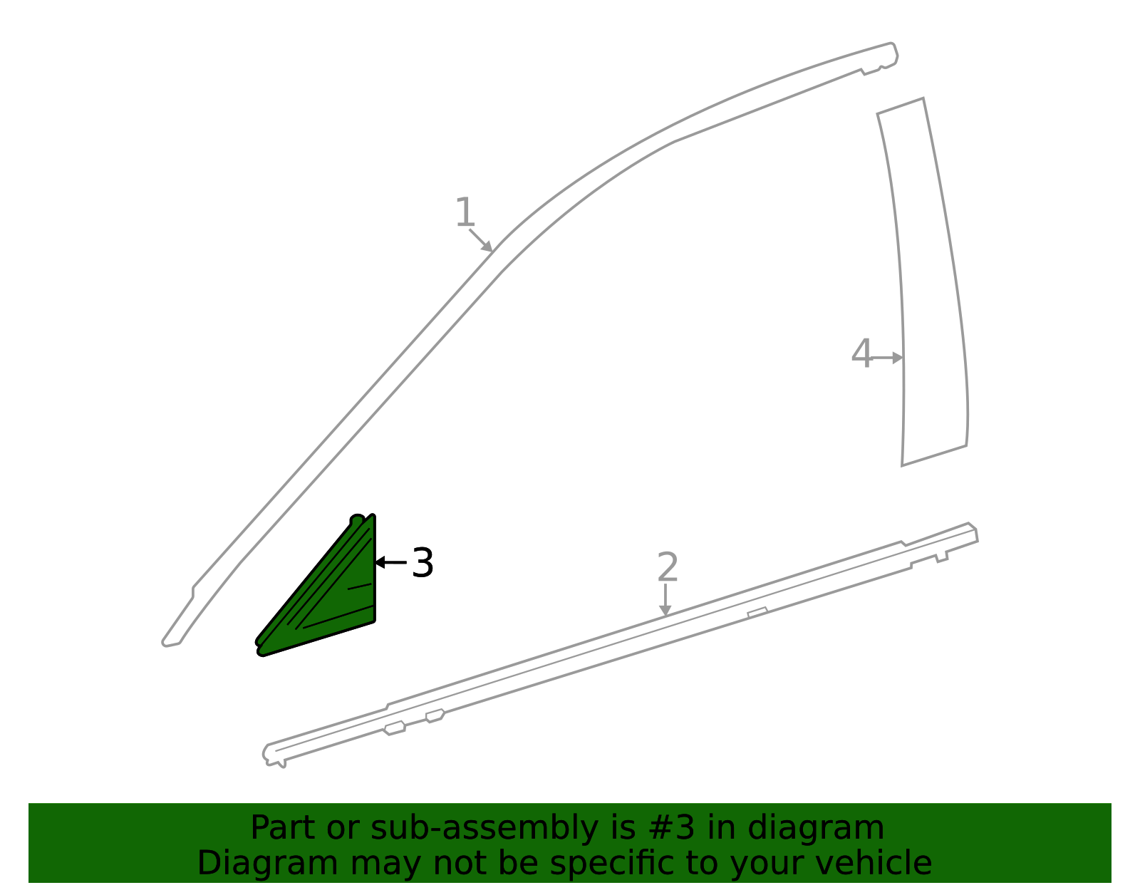2021-2025 Toyota Mirai Corner Molding 67496-62010 | Toyota Parts Center
