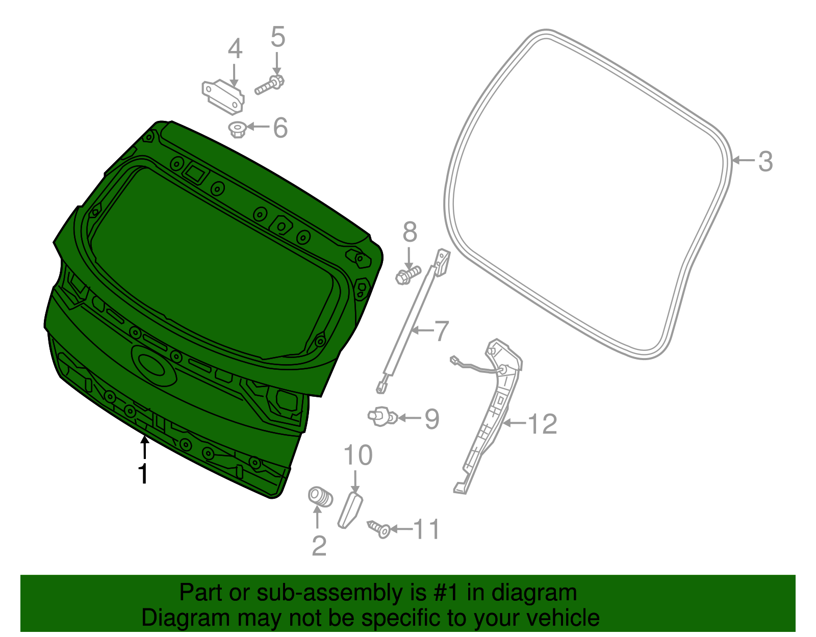73700-D9050 - Lift Gate 2017-2022 Kia Sportage | Kia.Parts Store