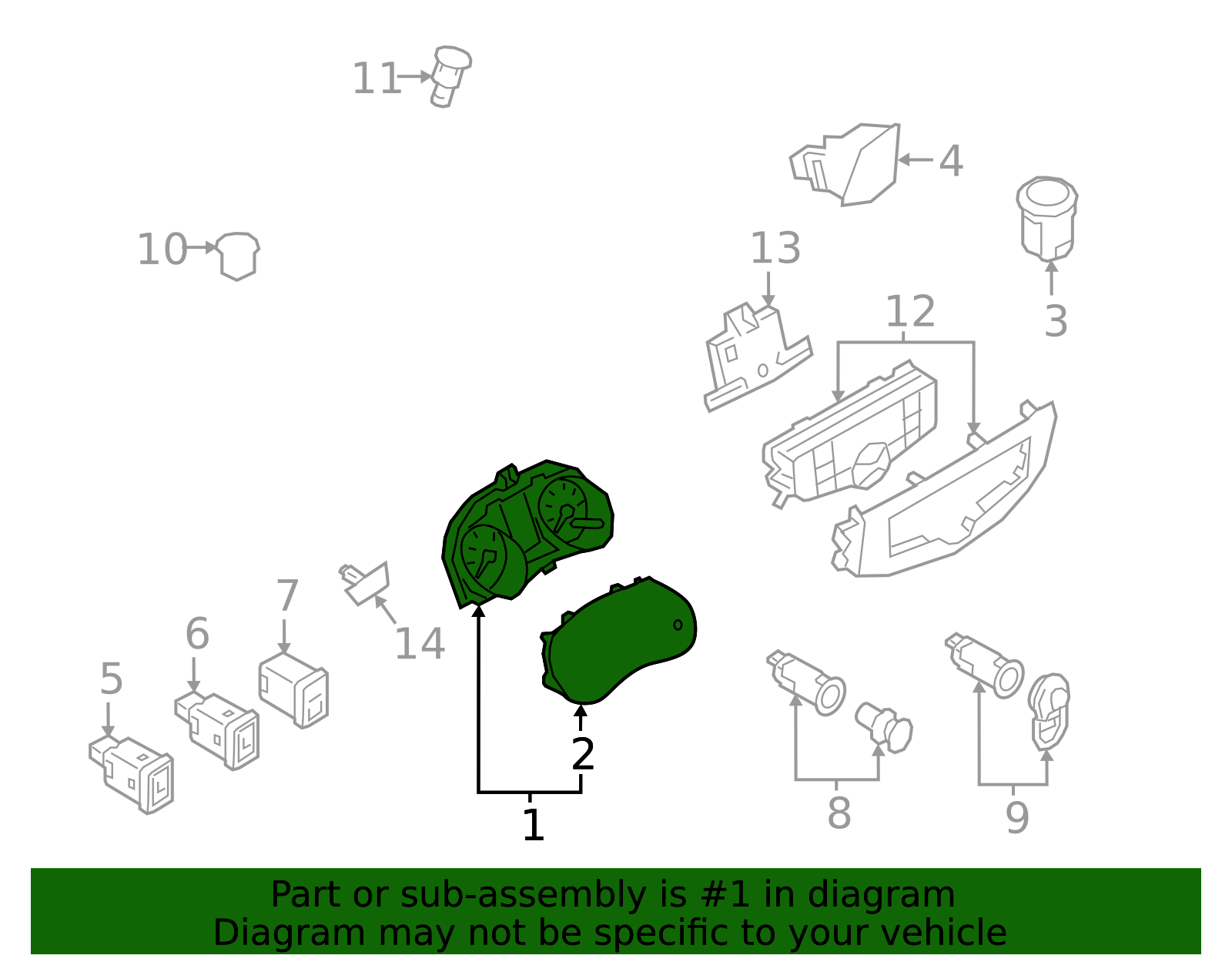 Cluster Assembly 24810-5R02A | Nissan Parts Central