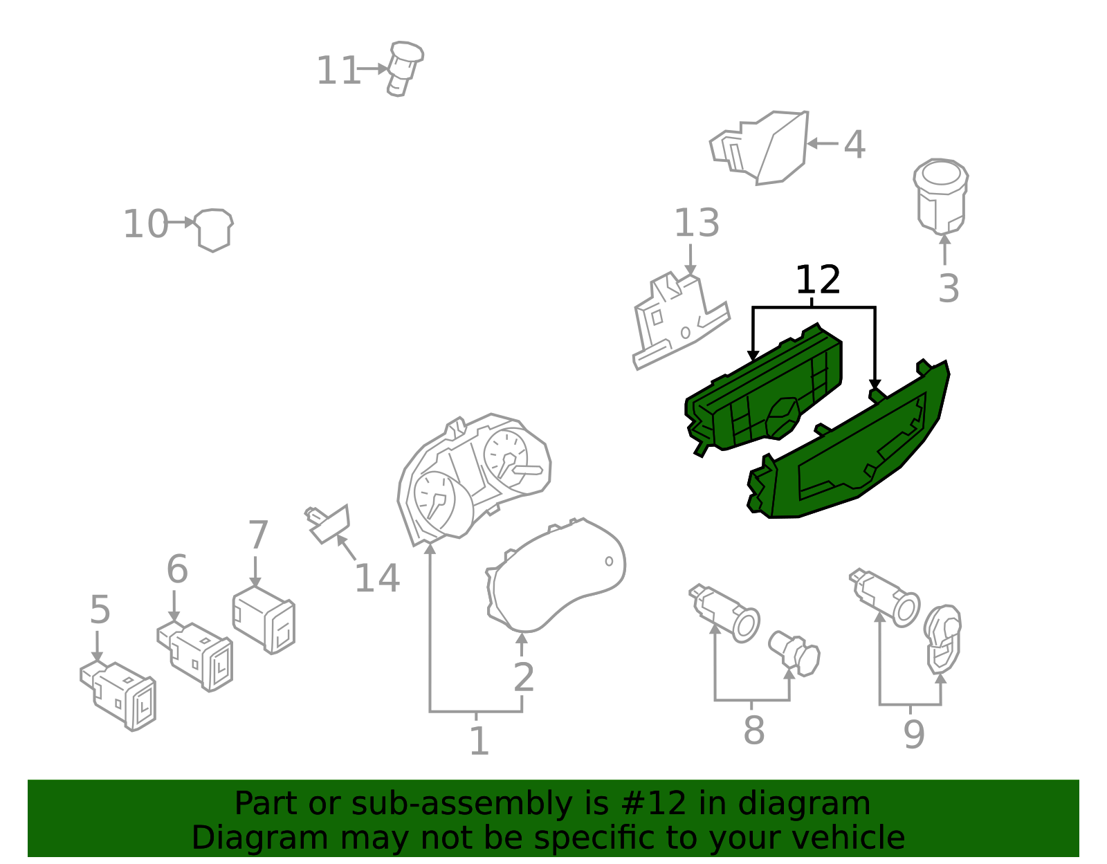 2021-2024 Nissan Kicks Dash Control Unit 27500-5R00A | Nissan Parts Central