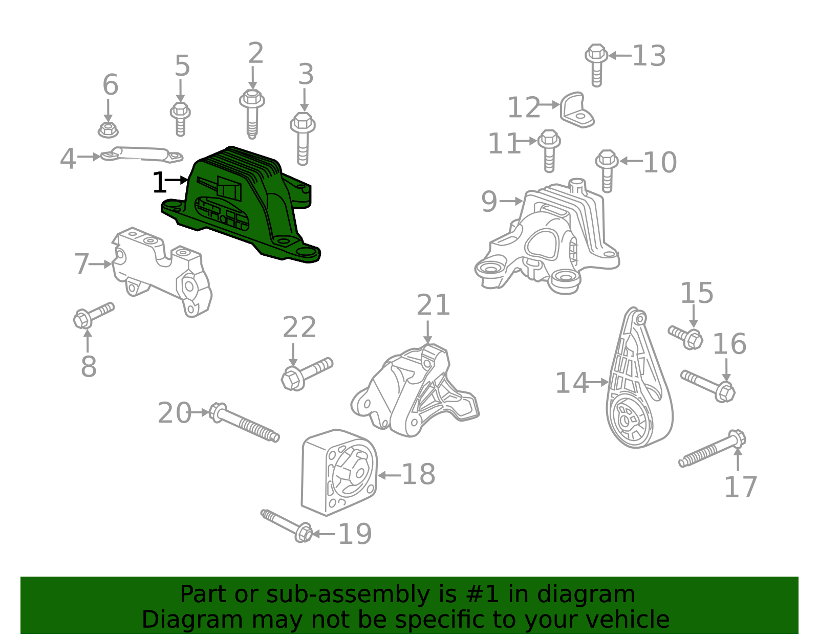 2019-2025 Cadillac XT4 Motor Mount 23272797 | Shop Matick Buick GMC