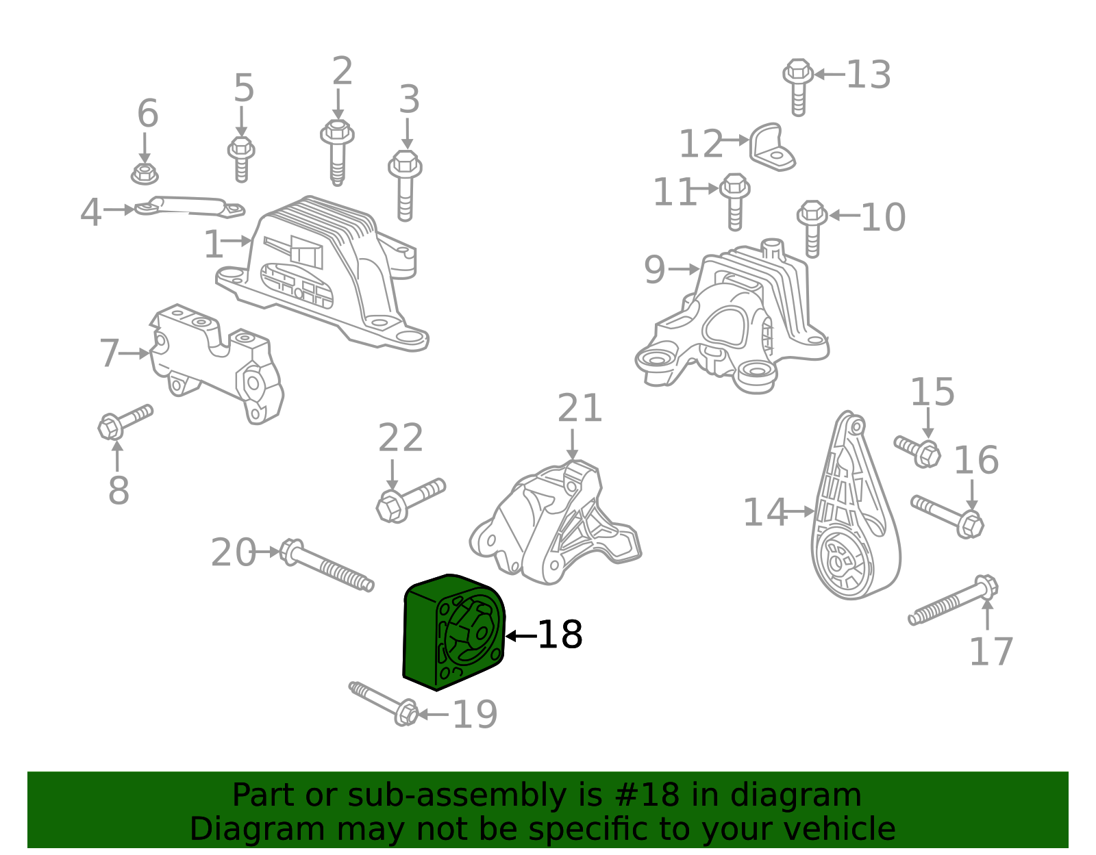 2019-2025 Cadillac XT4 Trans Mount 84713646 | Capital Chevy Parts
