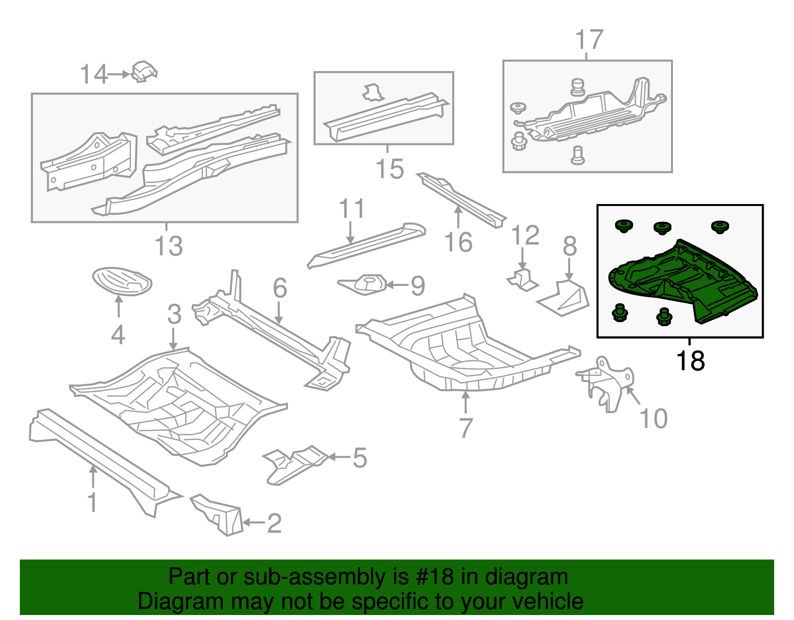 2013-2018 Toyota Avalon Under Cover 58415-07010 | Toyota Parts Center