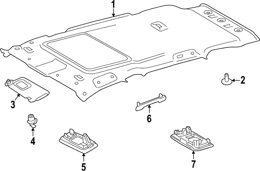 2023-2025 Toyota Corolla Cross Sun-Visor 74320-0A070-C0 | Toyota Parts ...