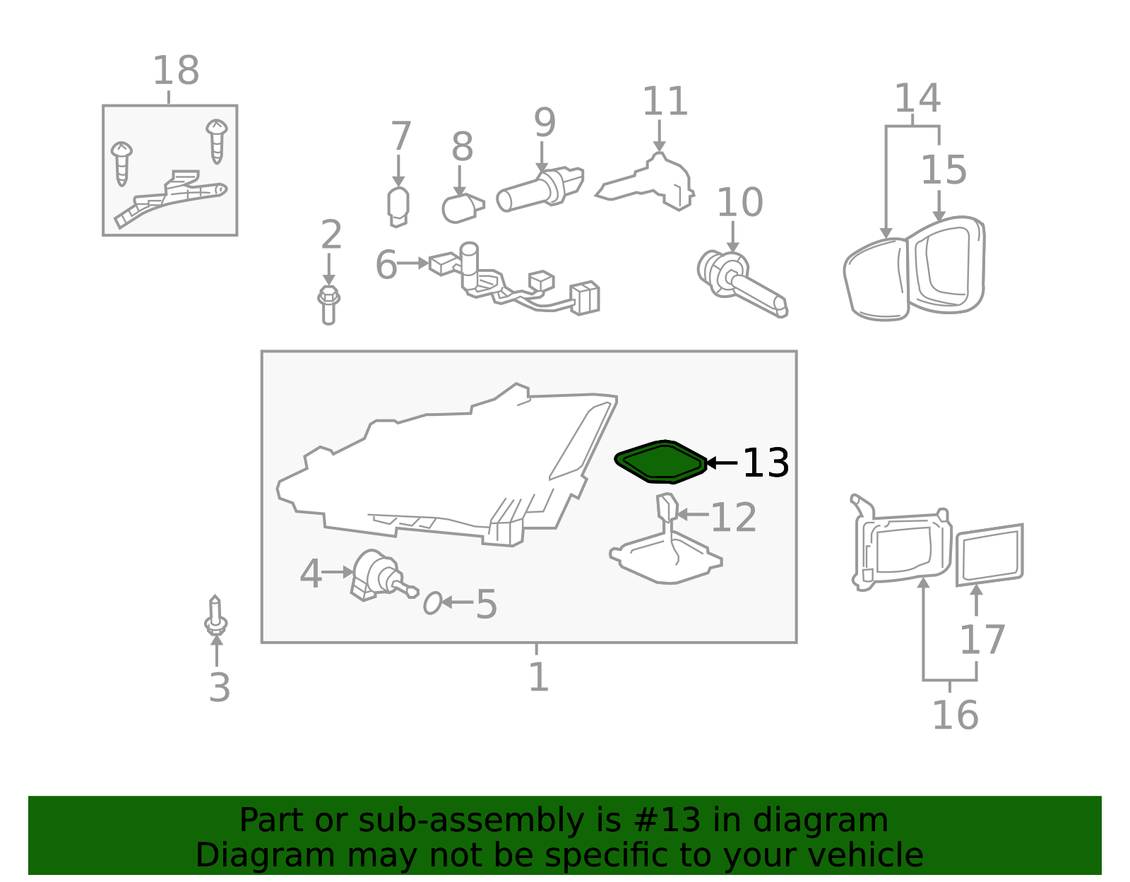 90075-68007 - 2006-2017 Lexus - Headlight Control Module Gasket | My L ...