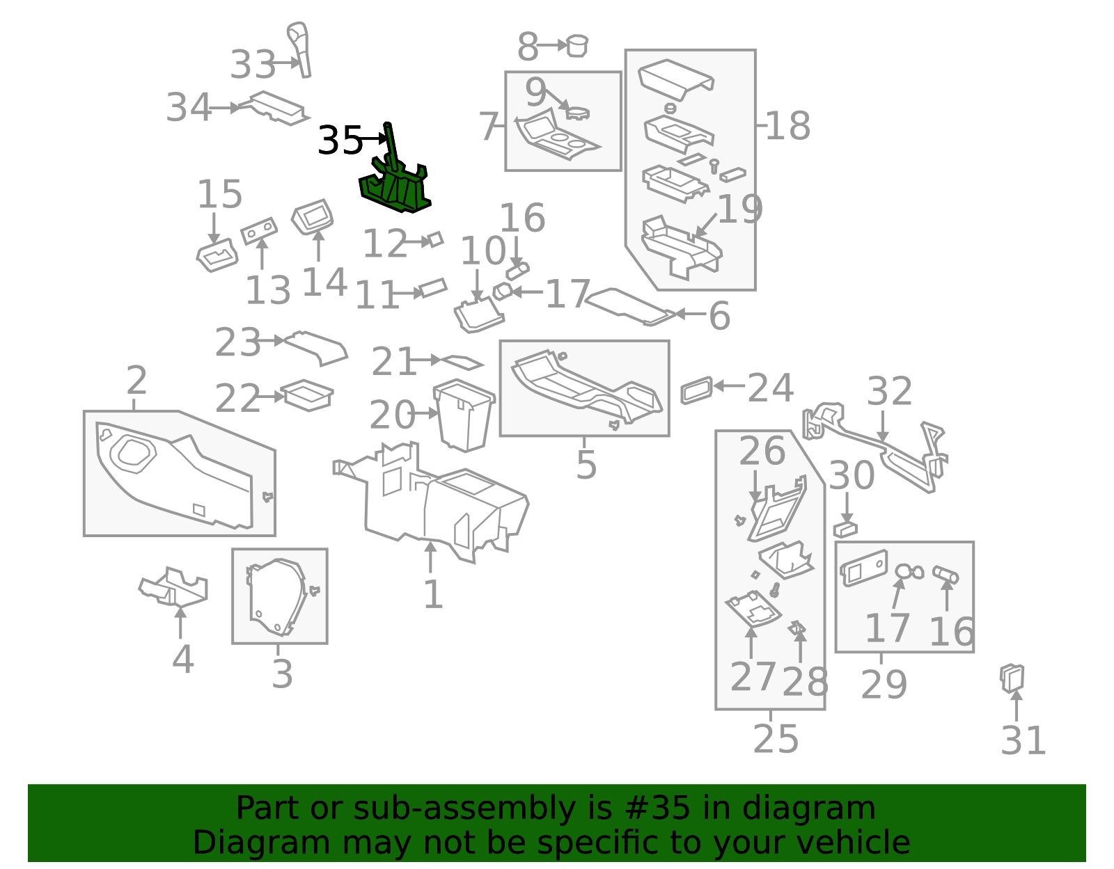 2007-2017 GM Shifter Assembly Replaced by Part Number 23392163 23392163 ...