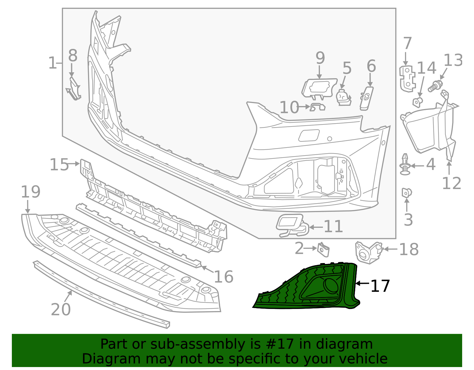 8W6-807-682-S-T94 - Outer Grille 2020-2025 Audi A5 Sportback | Audi OEM ...