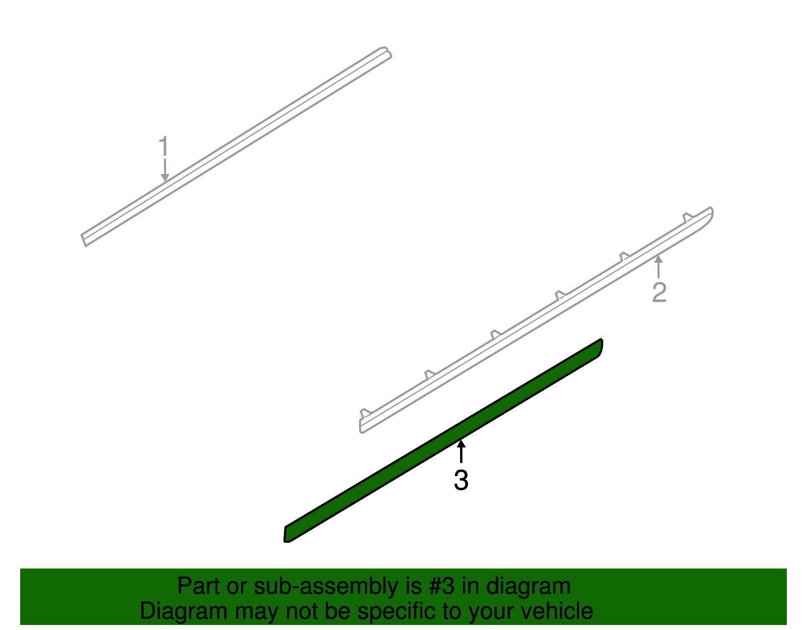 8P4-853-960-E-GRU - Lower Molding 2006-2013 Audi | Audi OEM Parts Guy