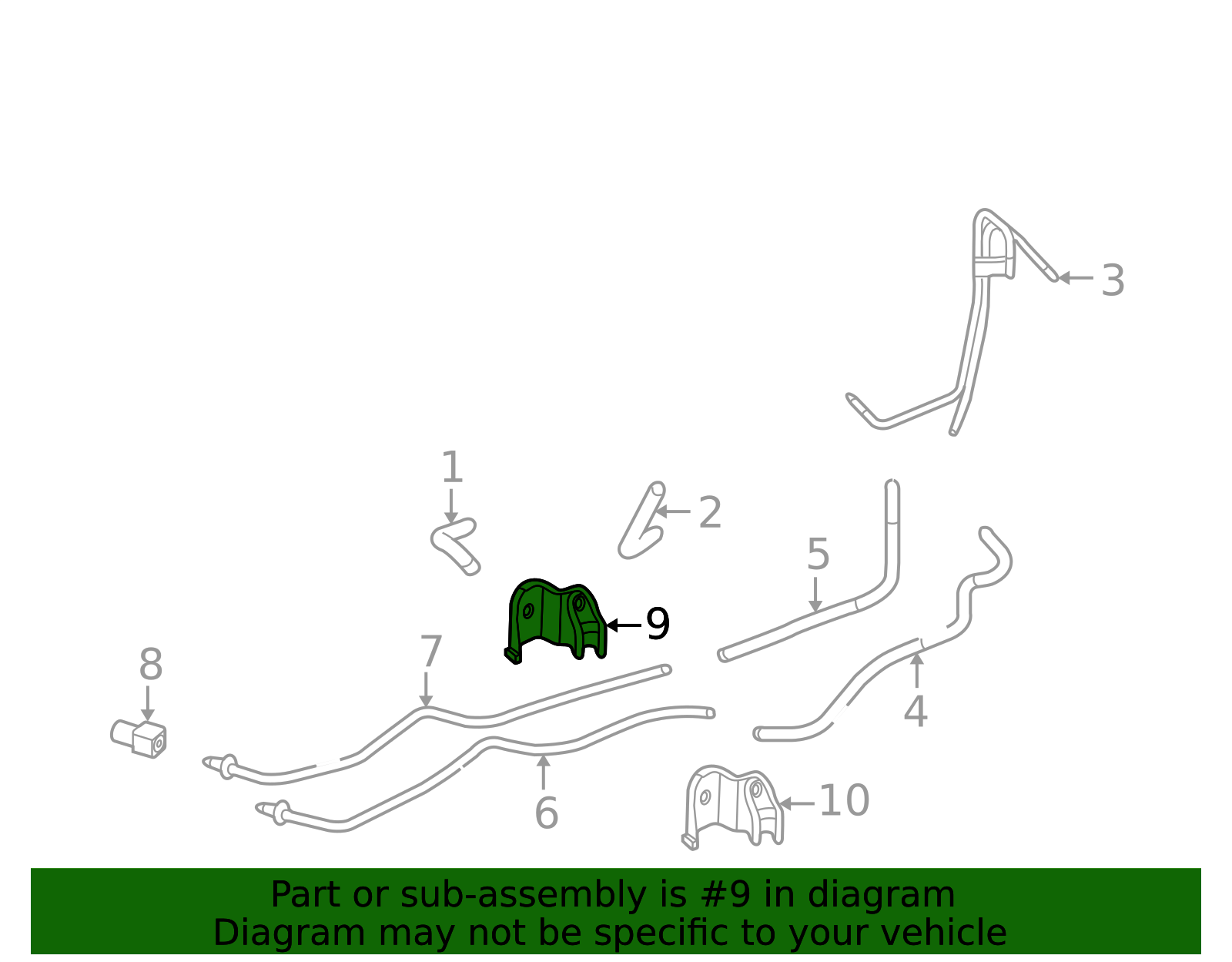 32909-0C040 - Transmission Oil Cooler Line Bracket - 2003-2024 Toyota ...