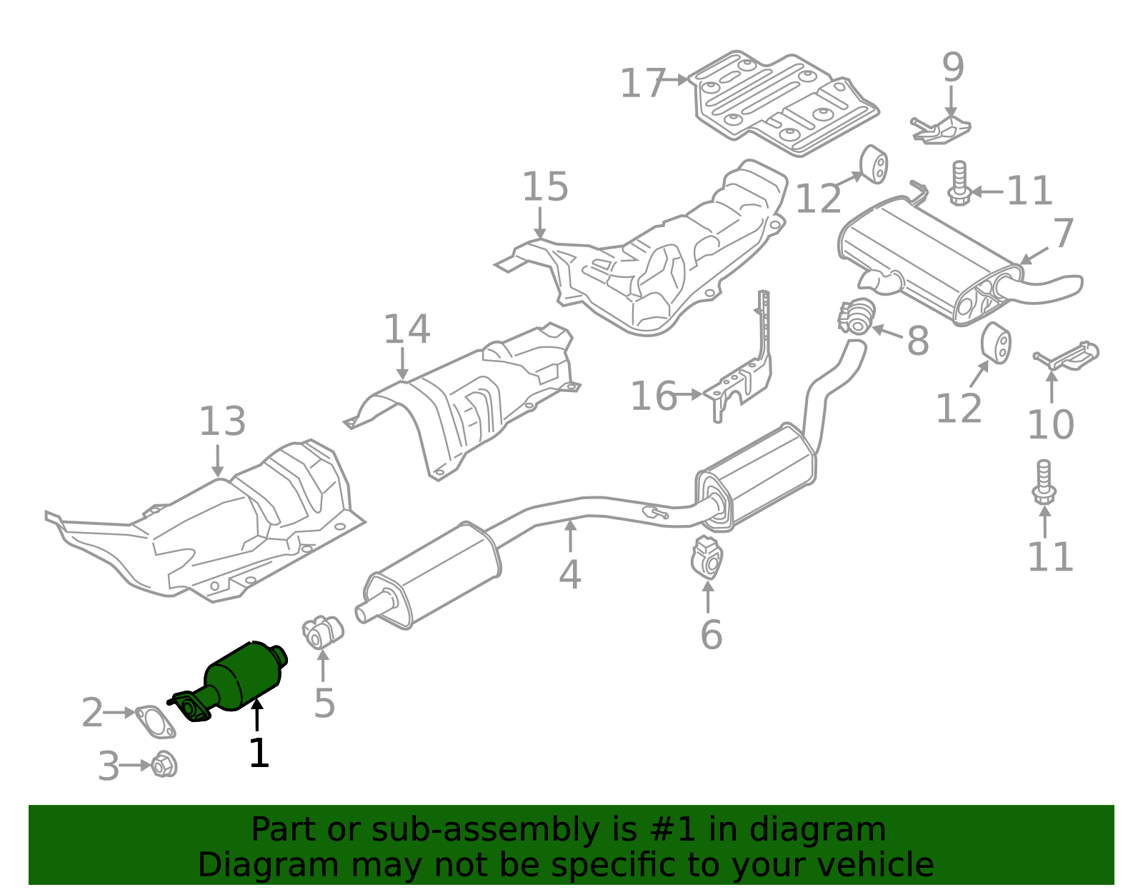 2014-2018 Ford C-Max Catalytic Converter DM5Z-5E212-B | Awesome Parts Ford