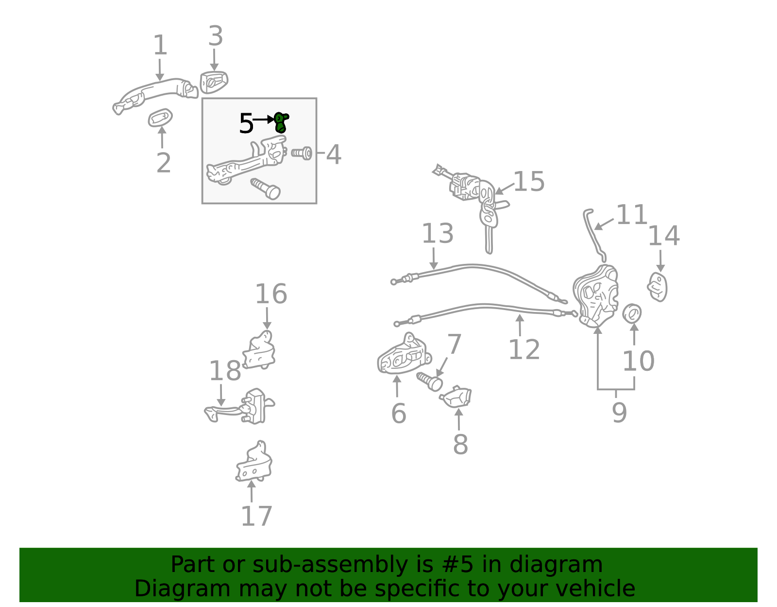 1989-2025 Toyota Handle Base Snap 69293-12030 | Toyota Parts Center