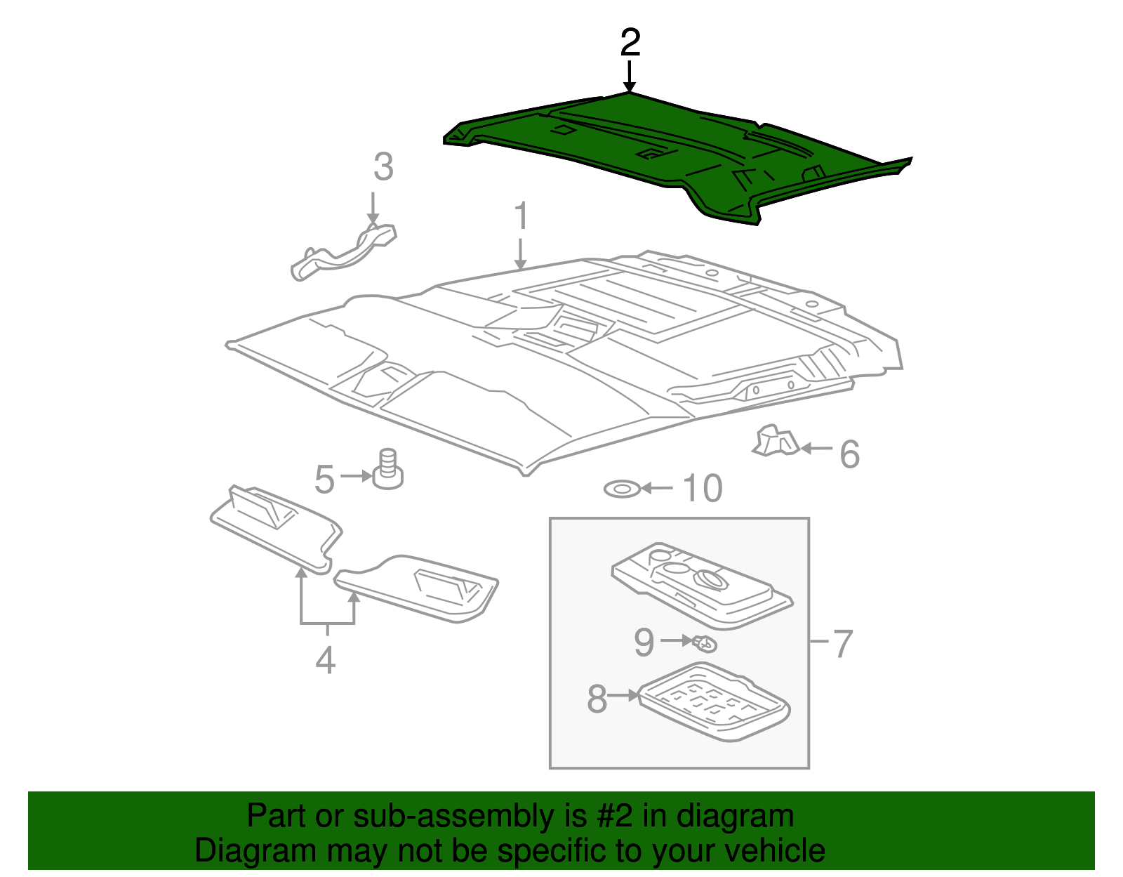 2003-2006 GM Headliner 15165403 | Chevy Parts Pros