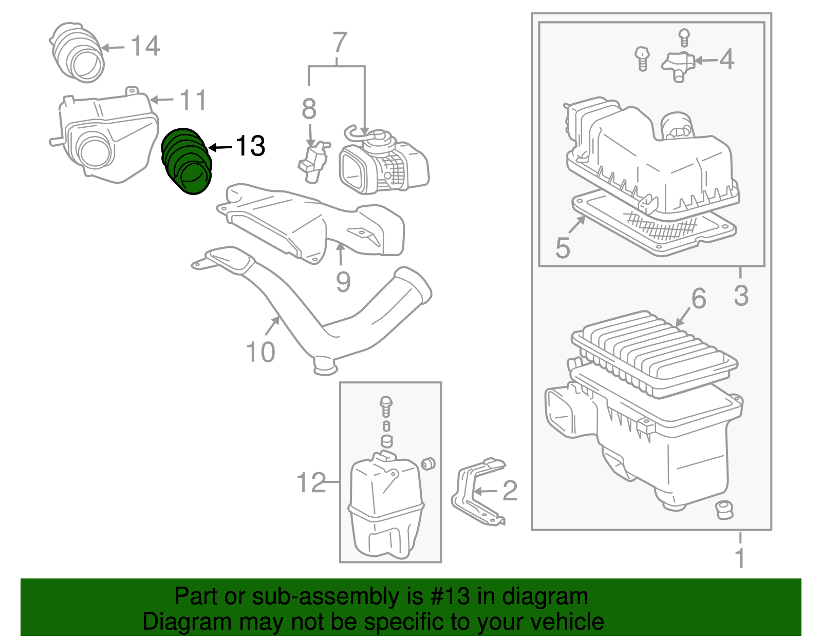 2004-2006 Toyota Sienna Engine Air Intake Hose 17881-AA020 | OEM Parts ...