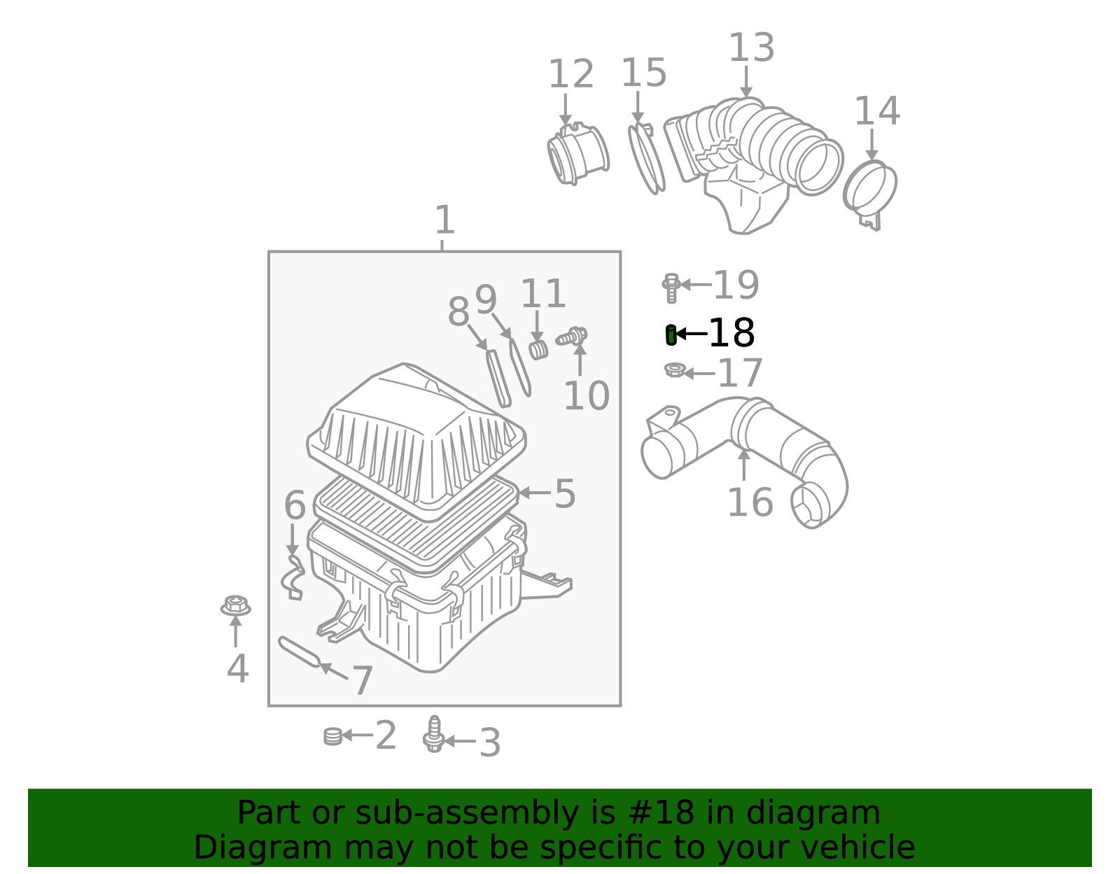 28130-3E010 - Kia Air Duct Spacer Performance Auto Parts