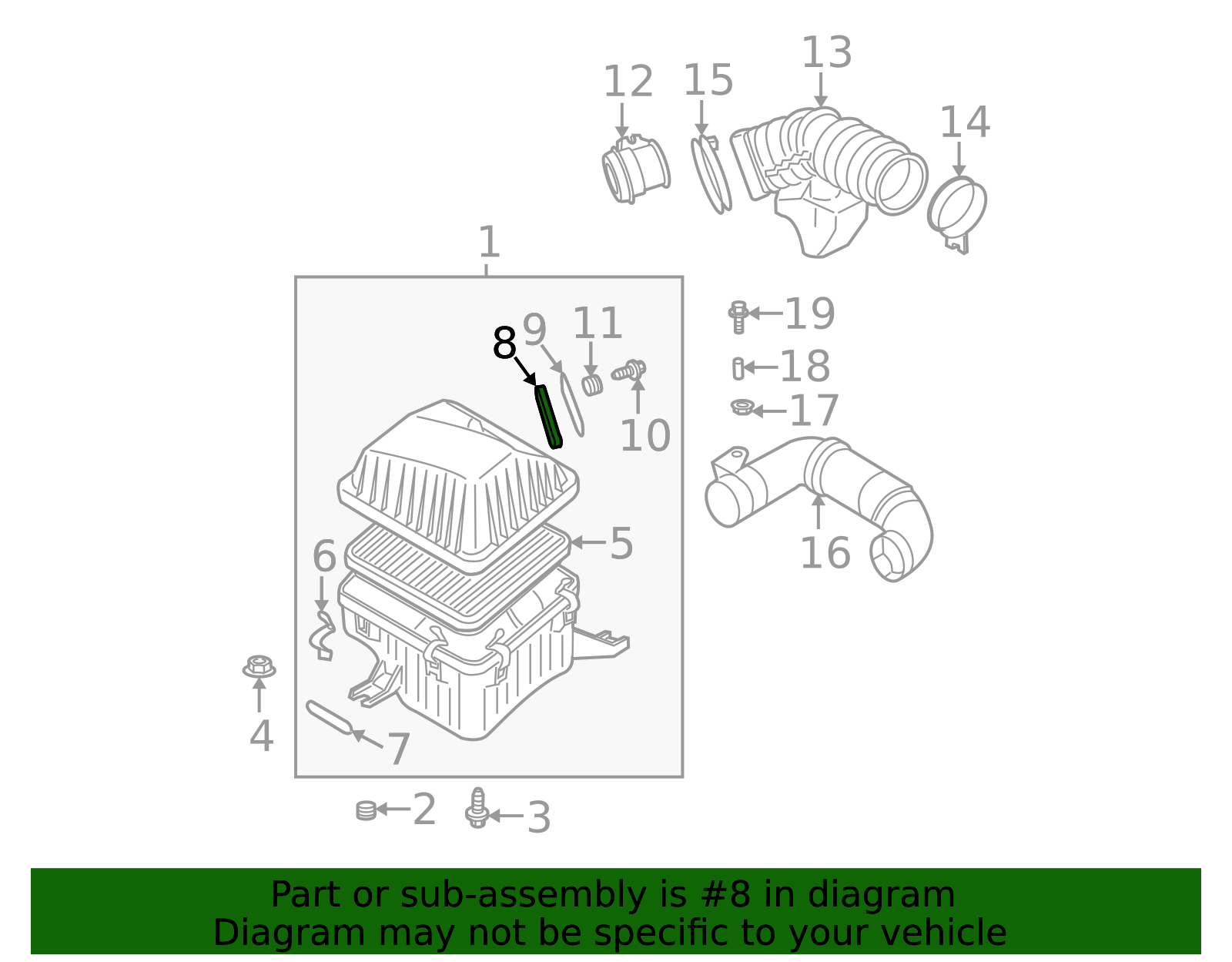 2003-2006 Kia Sorento Intake Hose 28138-3E000 | TascaParts.com