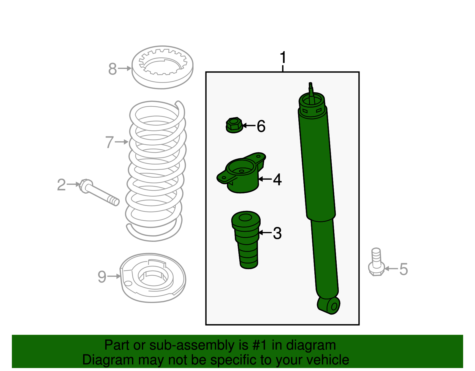 Genuine OEM Ford Part - Shock Assembly FV6Z-18125-BA | Genuine OEM Ford ...