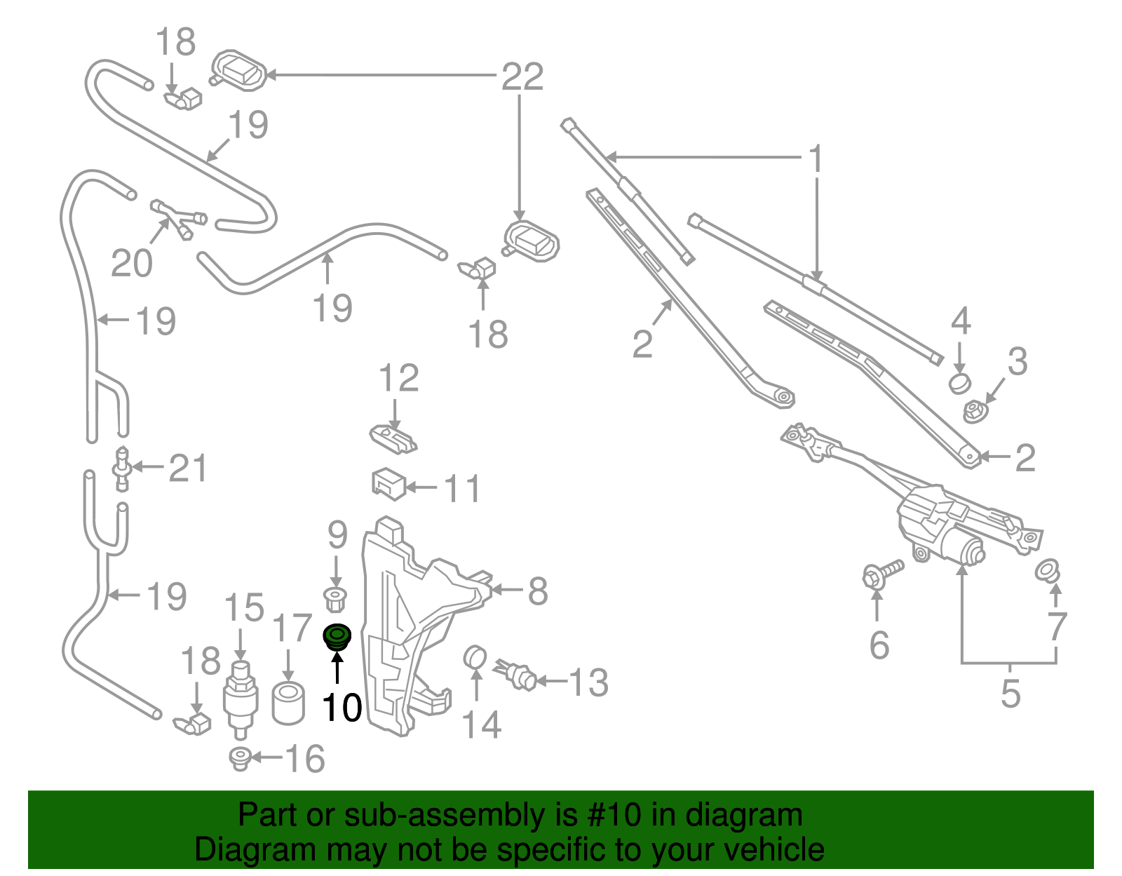 431-955-465-A - Headlight Washer Pump Seal 1992-2025 Audi | Audi OEM Parts