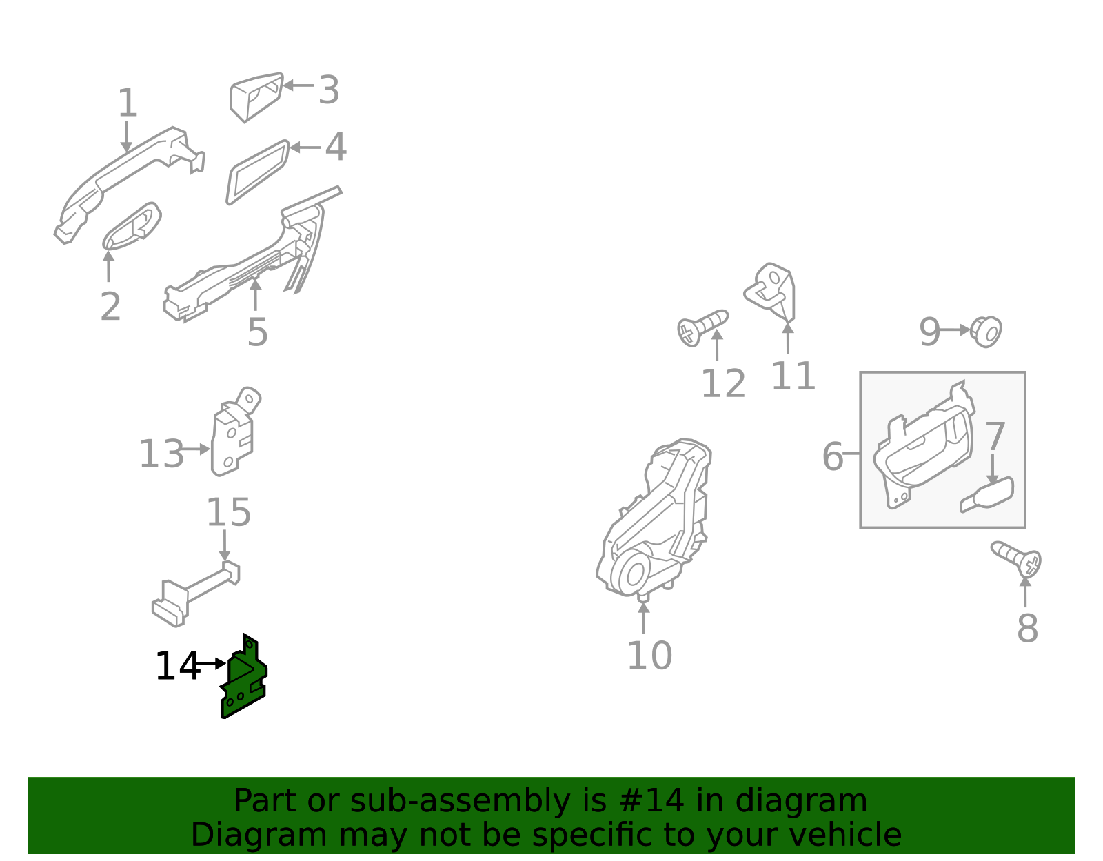60479FG022 - 2009-2024 Subaru - Lower Hinge | OEM Subaru Parts Center