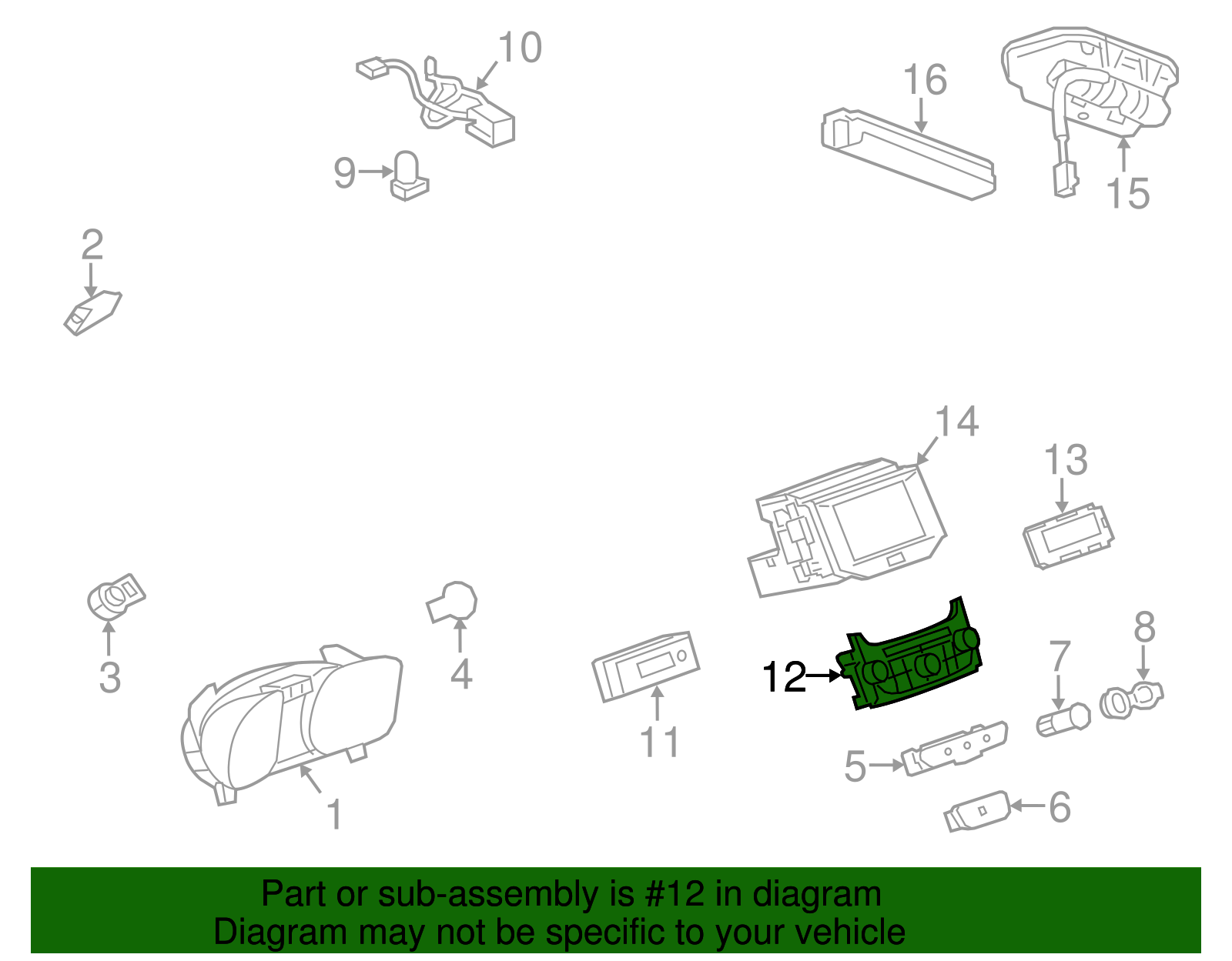 2013-2014 Chevrolet Malibu Heating and Air Conditioning Control Panel ...
