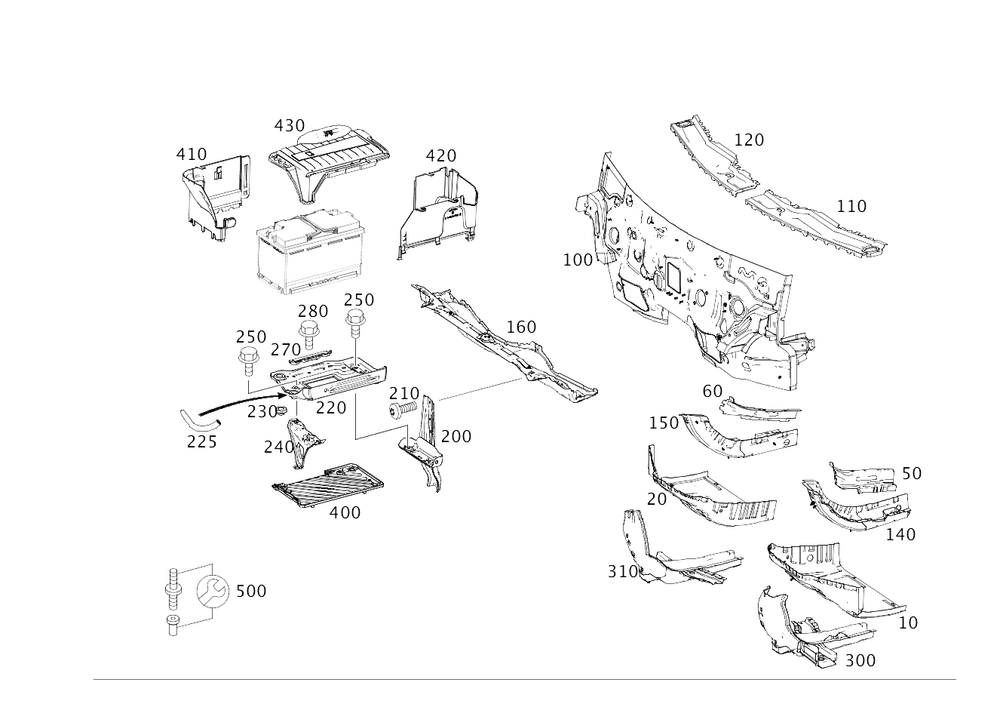 2014-2023 Mercedes-Benz Bracing 246-620-00-28 | Mercedes-Benz Parts