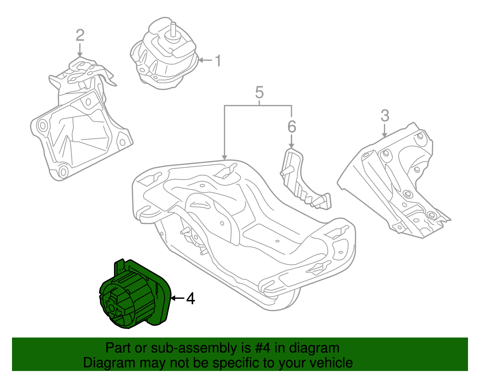 22326780026 - 2007-2019 BMW Trans Mount (22-32-6-780-026) | BMW of ...