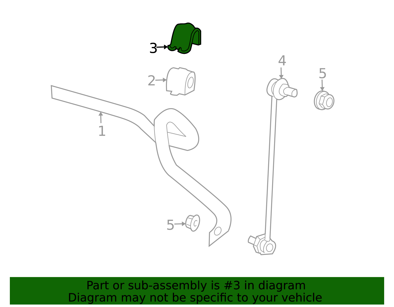 Genuine Sway Bar Bushing Bracket for 2003-2008 Saab 9-3 | Part# 9191187 ...