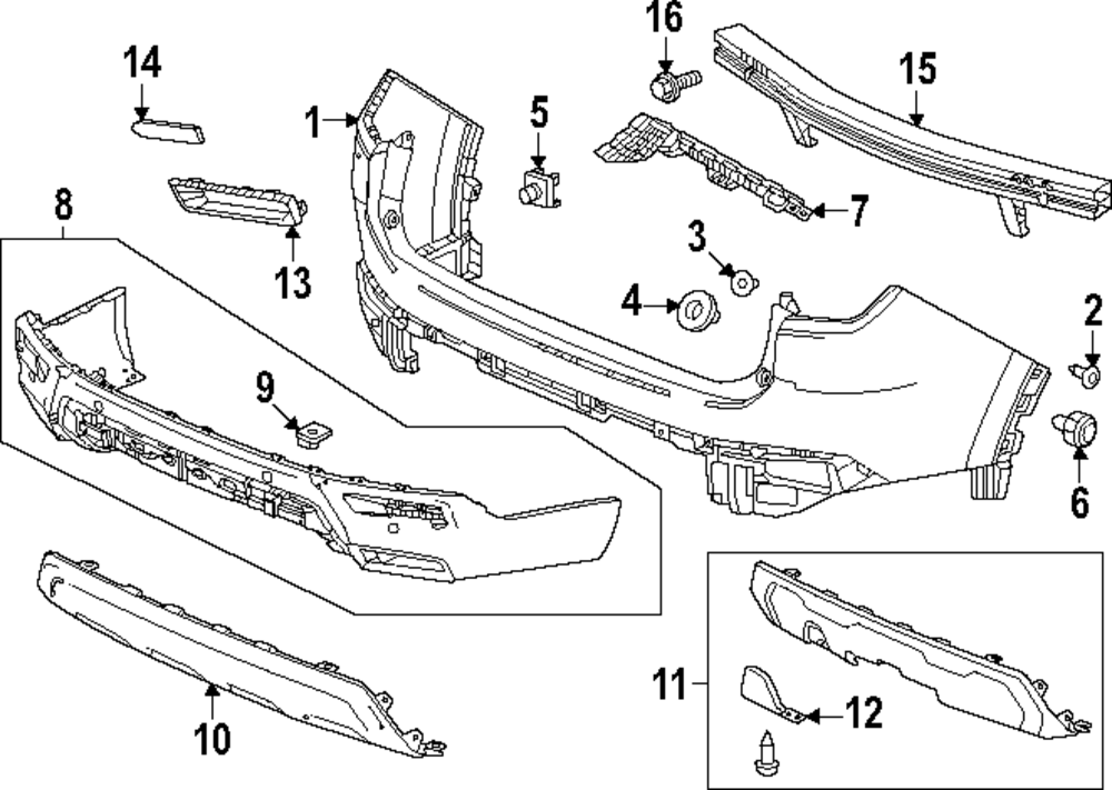 OEM Honda Side Retainer For 2023-2025 Honda Pilot - Part# 71593-T90-A01 ...