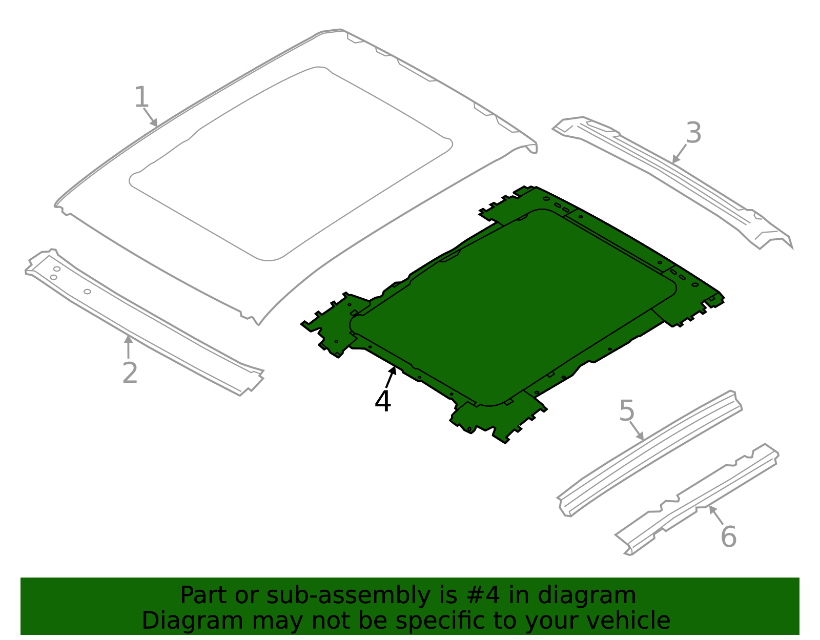 2020-2024 Nissan Sunroof Reinforced 73120-9FV0A | Nissan Parts Central