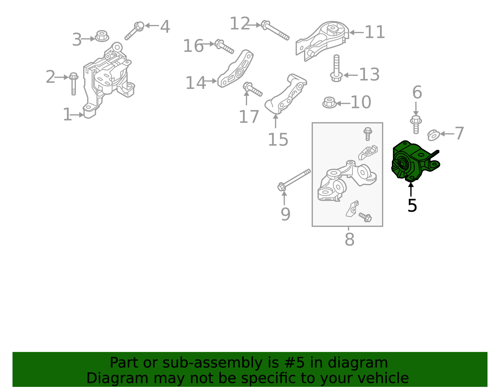 2017-2025 Mazda | Trans Mount | K123-39-070A | Mazda Online Parts