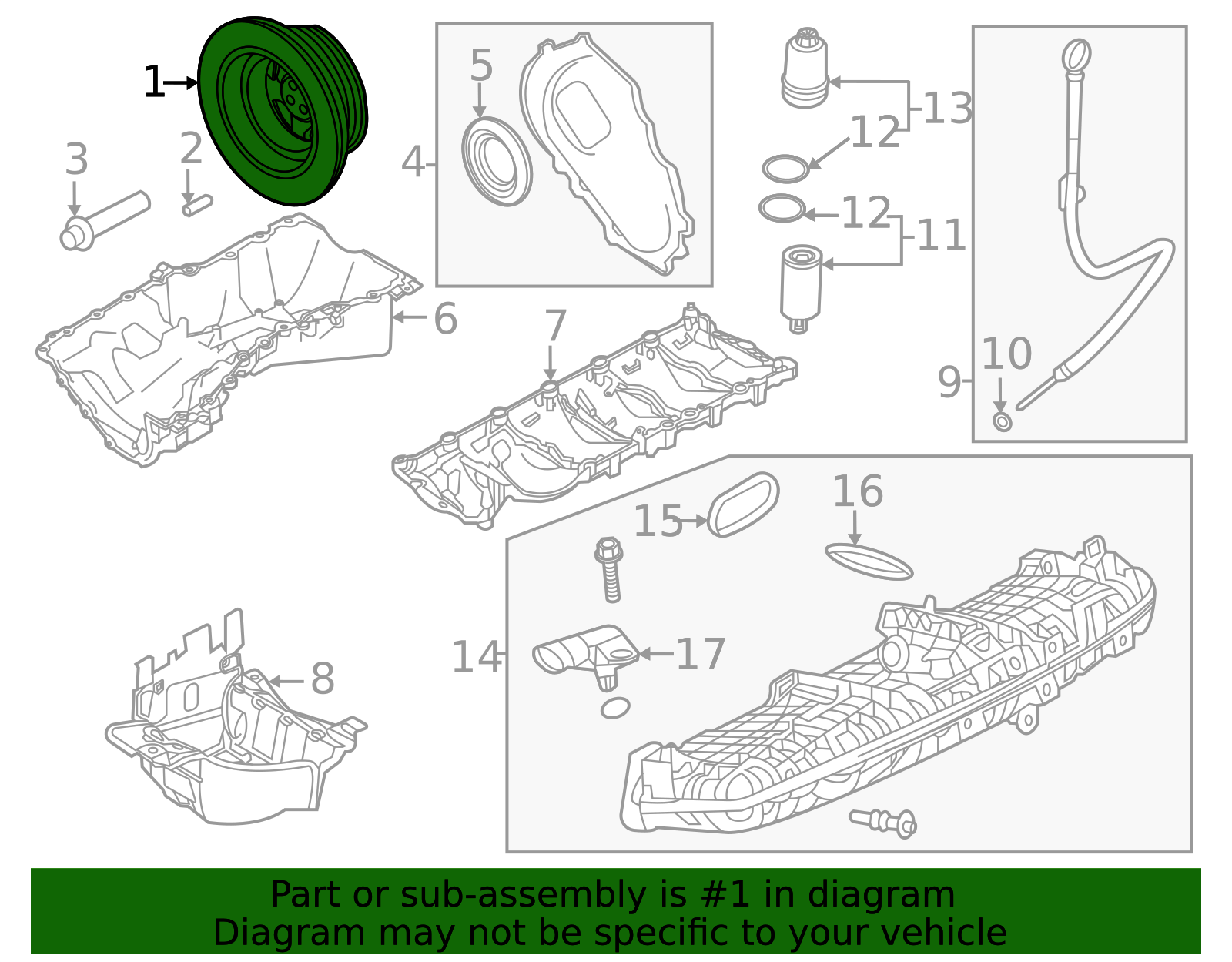 2021-2024 Land Rover Engine Crankshaft Pulley 112123461 | Land Rover ...