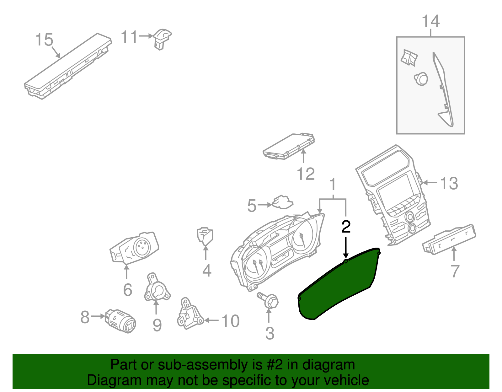 2016-2019 Ford | Cluster Lens | GB5Z-10890-A | Walls' Ford Parts