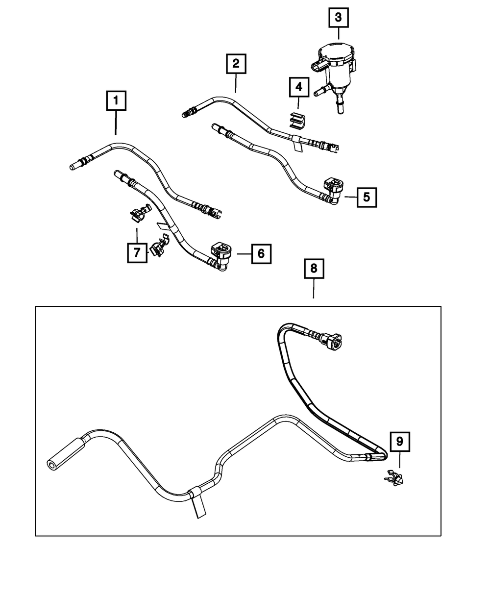 Fuel Vapor Tube for Mopar 68144603AB | Mopar OEM Parts Counter