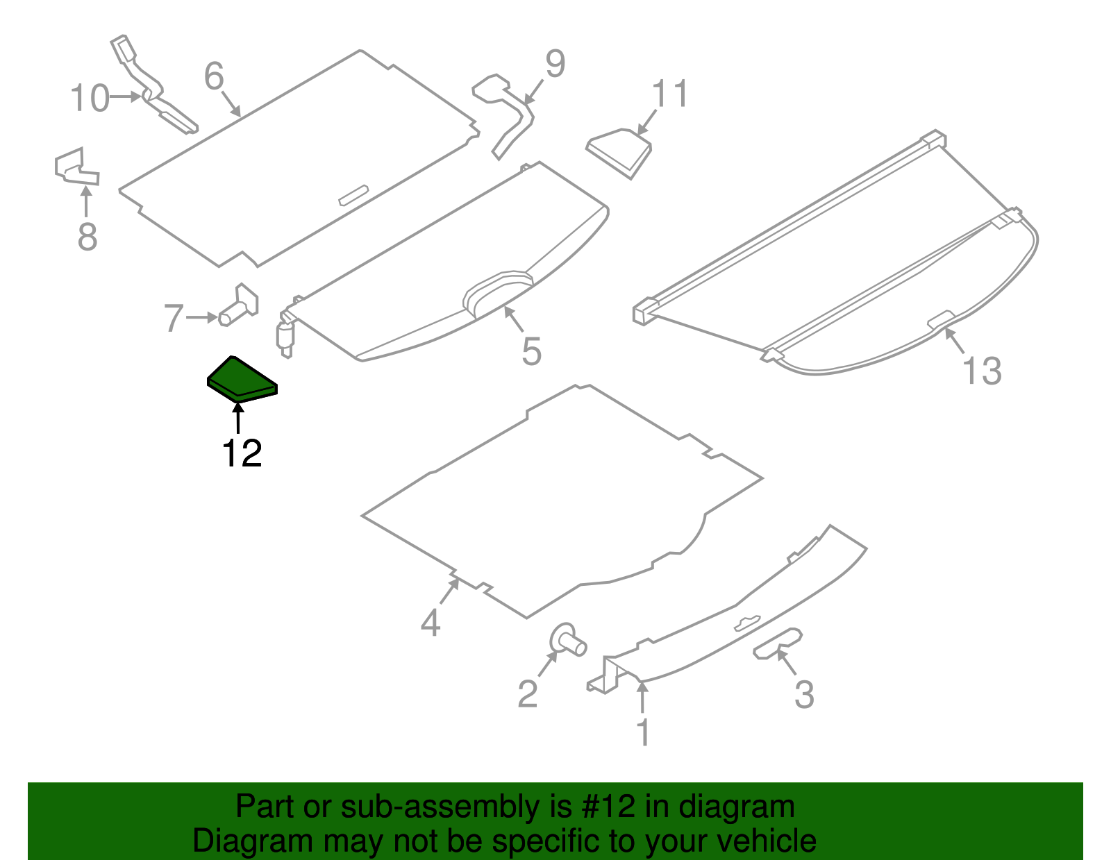 2014-2020 Nissan Rogue Side Cover 849B7-4BA0B | Bill Kay Nissan Parts