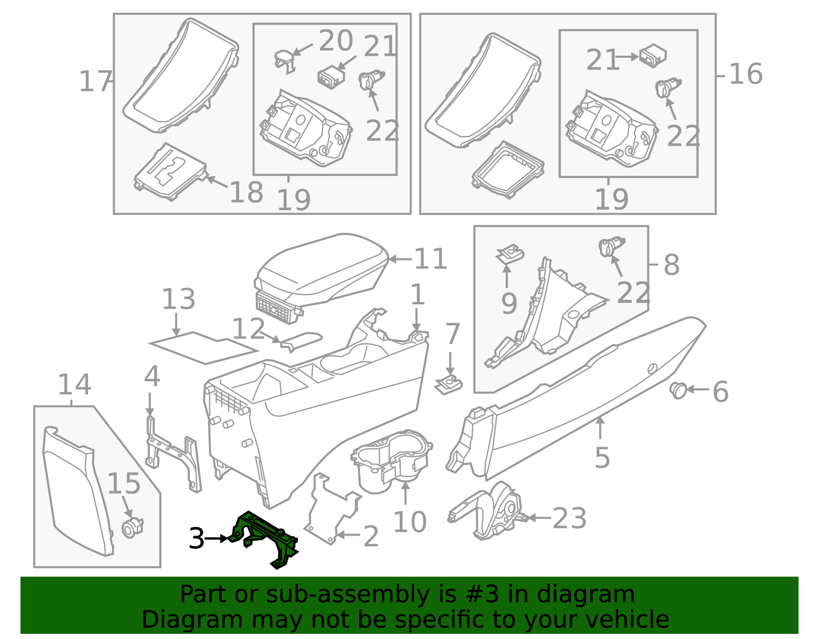 2014-2016 Hyundai Console Lower Bracket 84690-3XAA0 | MotorMotor