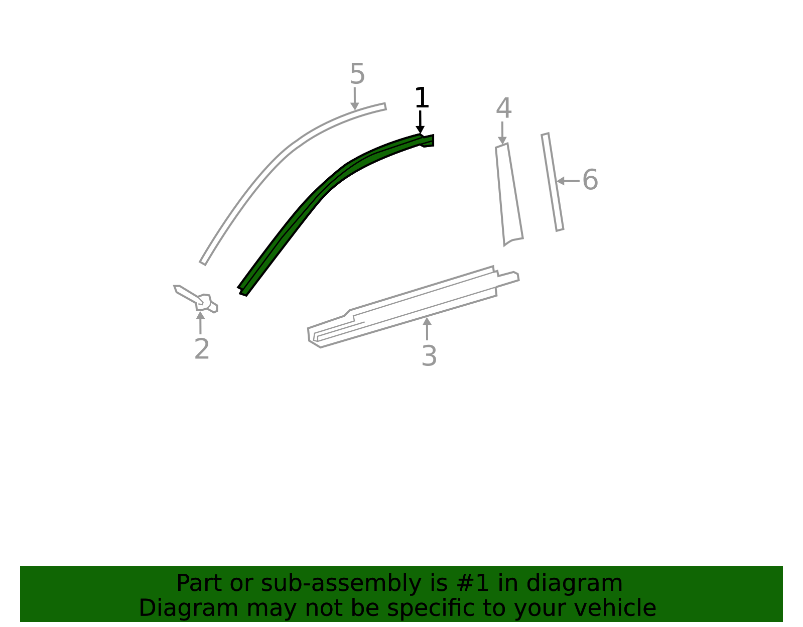 2007-2011 Toyota Camry Upper Molding 75754-06030 | Toyota Parts Center