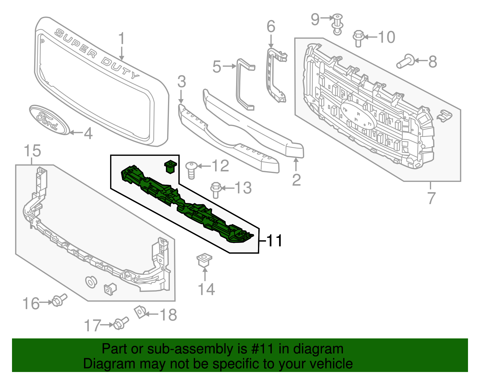 2011-2016 Ford Upper Mount BC3Z-8A284-A | OEM Parts Online