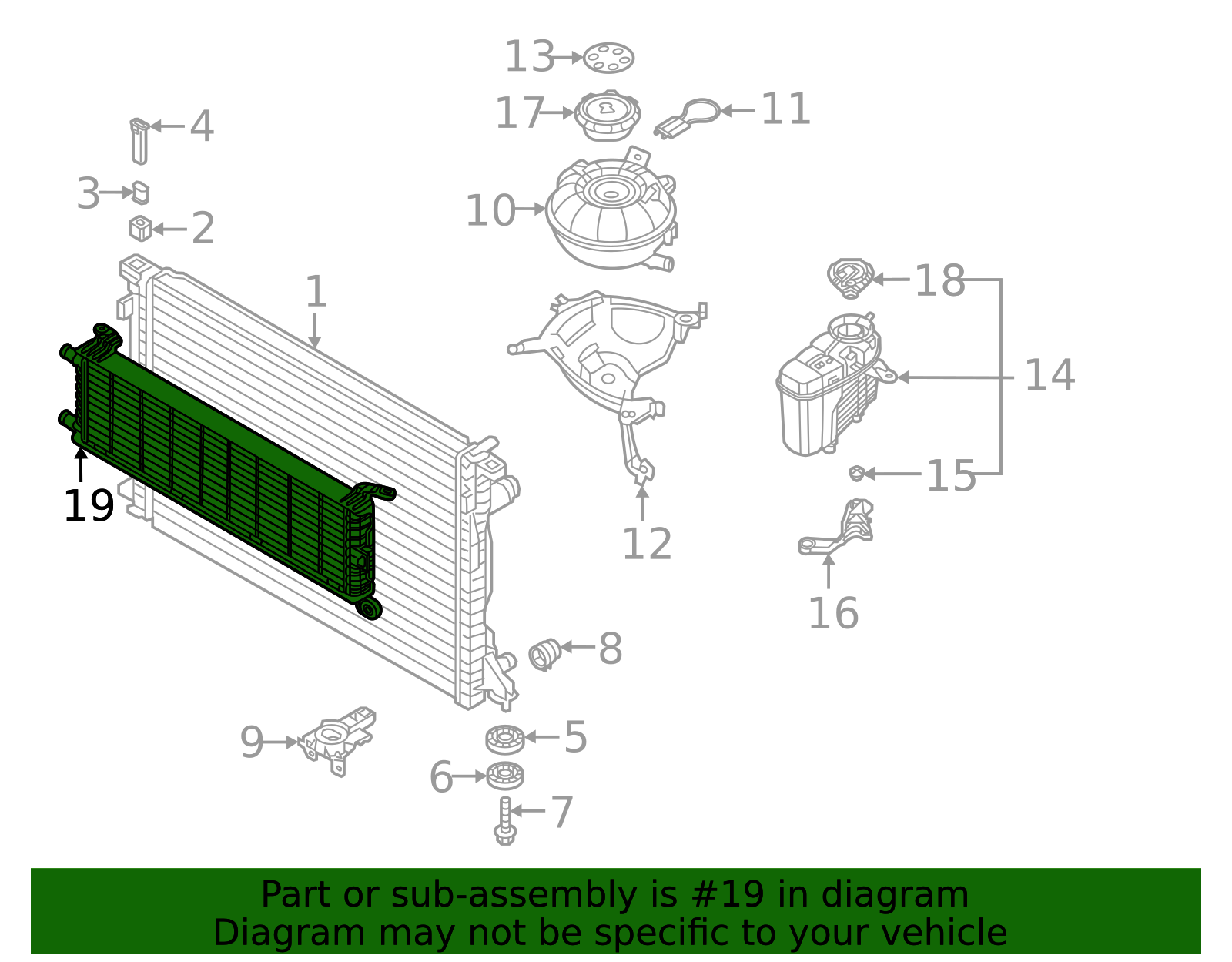 4K0-145-804 - Auxiliary Radiator 2021-2022 Audi A7 Sportback | Audi OEM ...