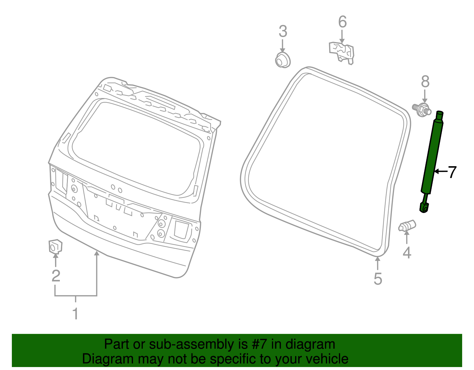 74820-SHJ-A01 - Support Cylinder 2005-2008 Honda Odyssey | Honda Parts ...