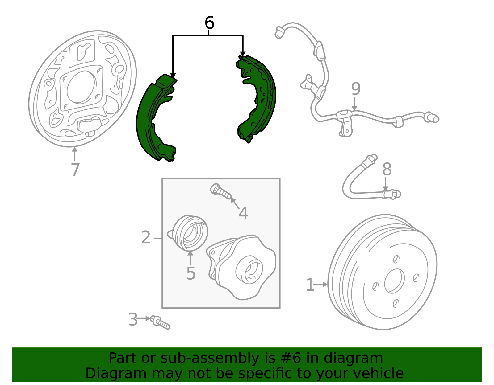 Drum Brake Shoe 04495-52010 | Toyota Parts Center