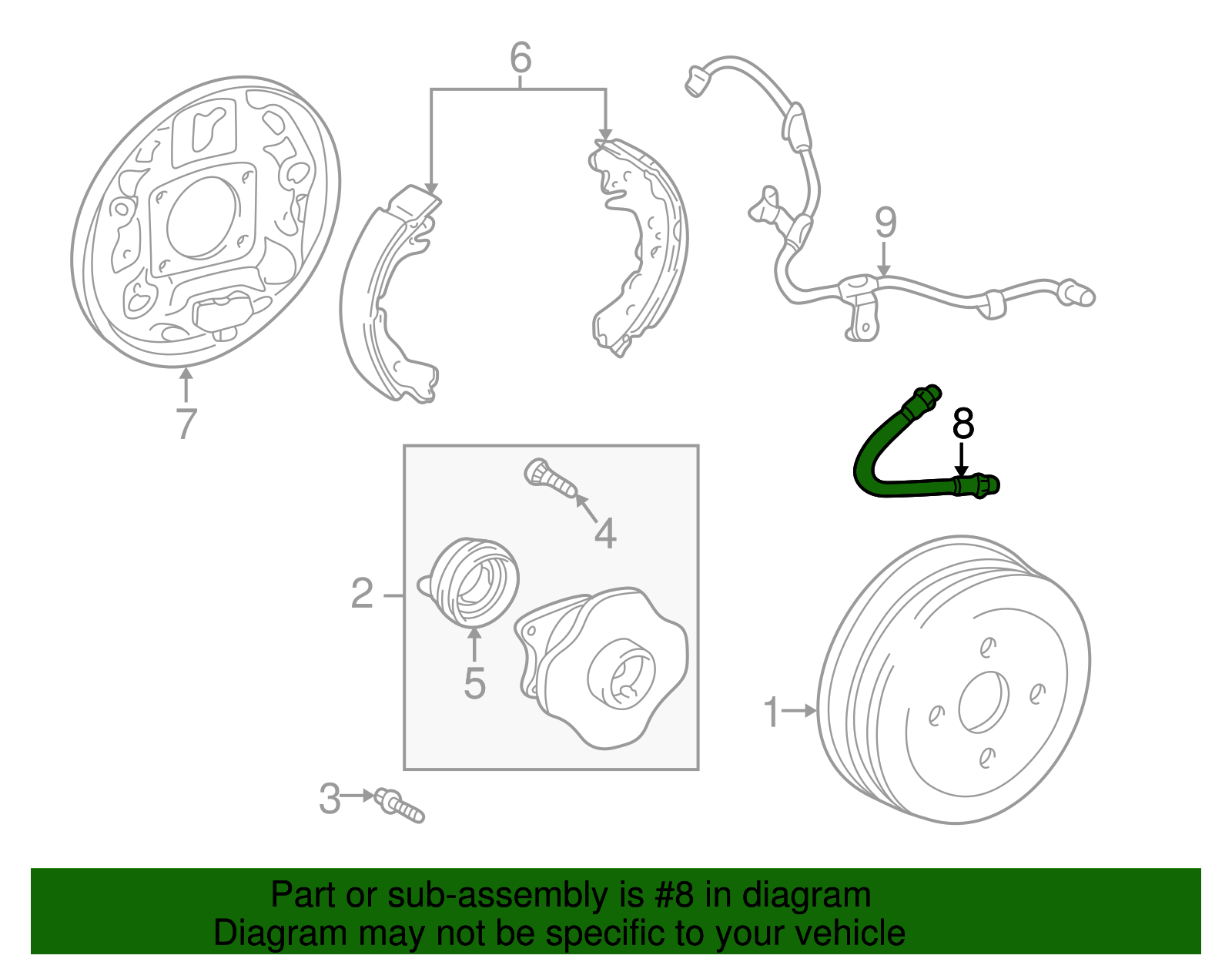 Genuine Toyota Brake Hose part# 90947-02C30 for 2000-2006 Toyota ...