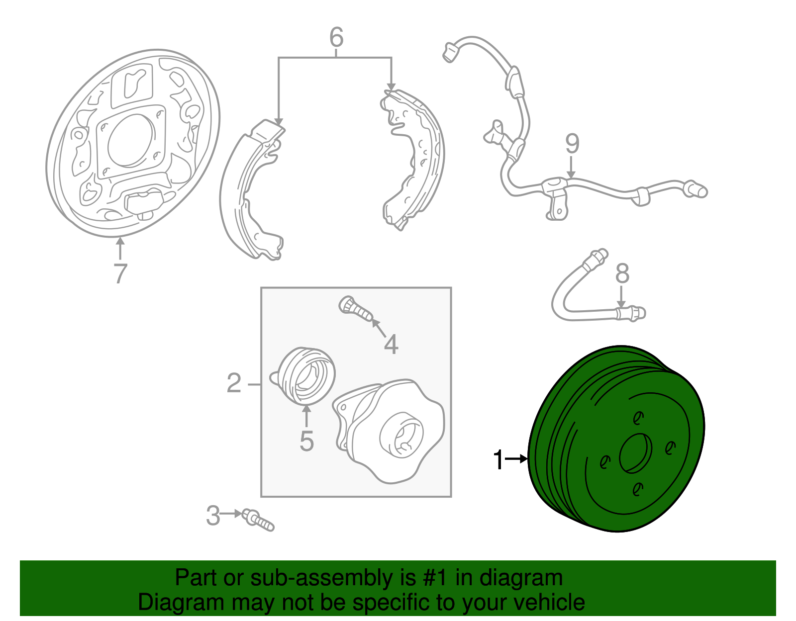 2000-2005 Toyota Echo Drum 42431-52011 | Toyota Parts Center