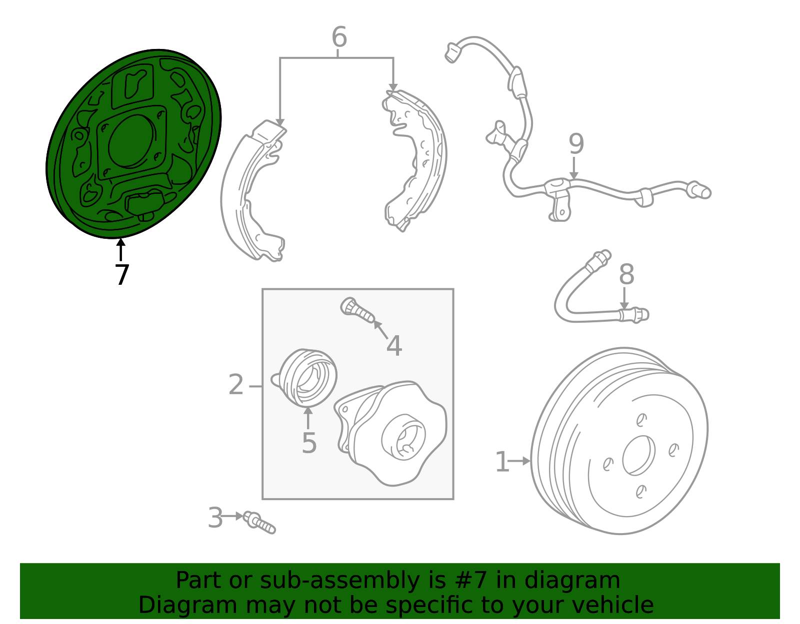 2000-2005 Toyota Echo Backing Plate 47044-52020 | MotorMotor