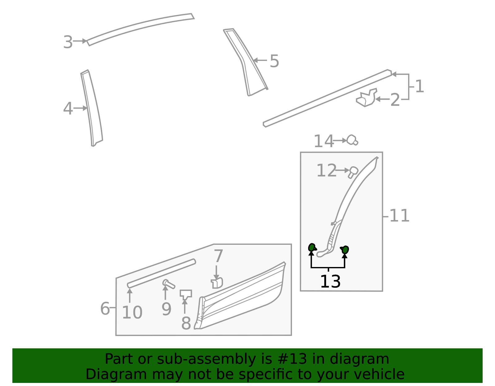 91544-TLA-003 - Wheel Opening Molding Clip 2017-2022 Honda CR-V | Honda ...