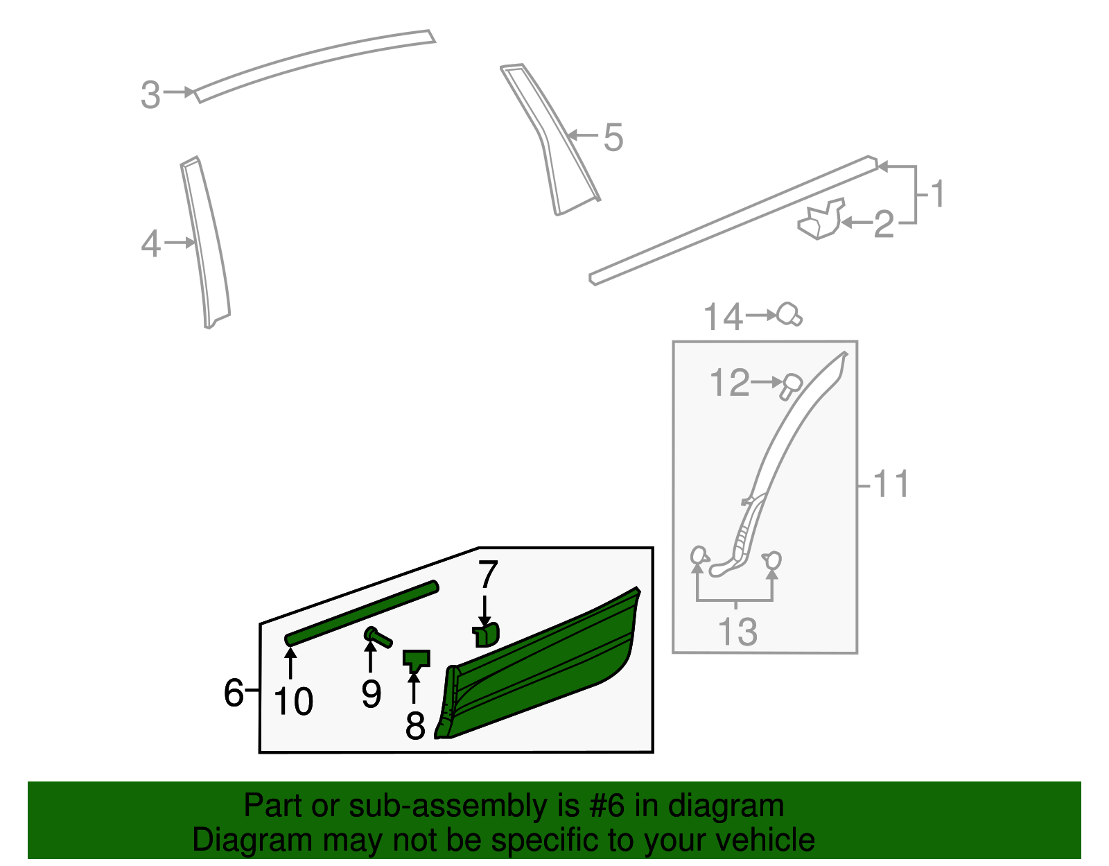 75313-TLC-A01 - Garnish Assembly R Rear Door (Lower) - 2017-2020 Honda ...