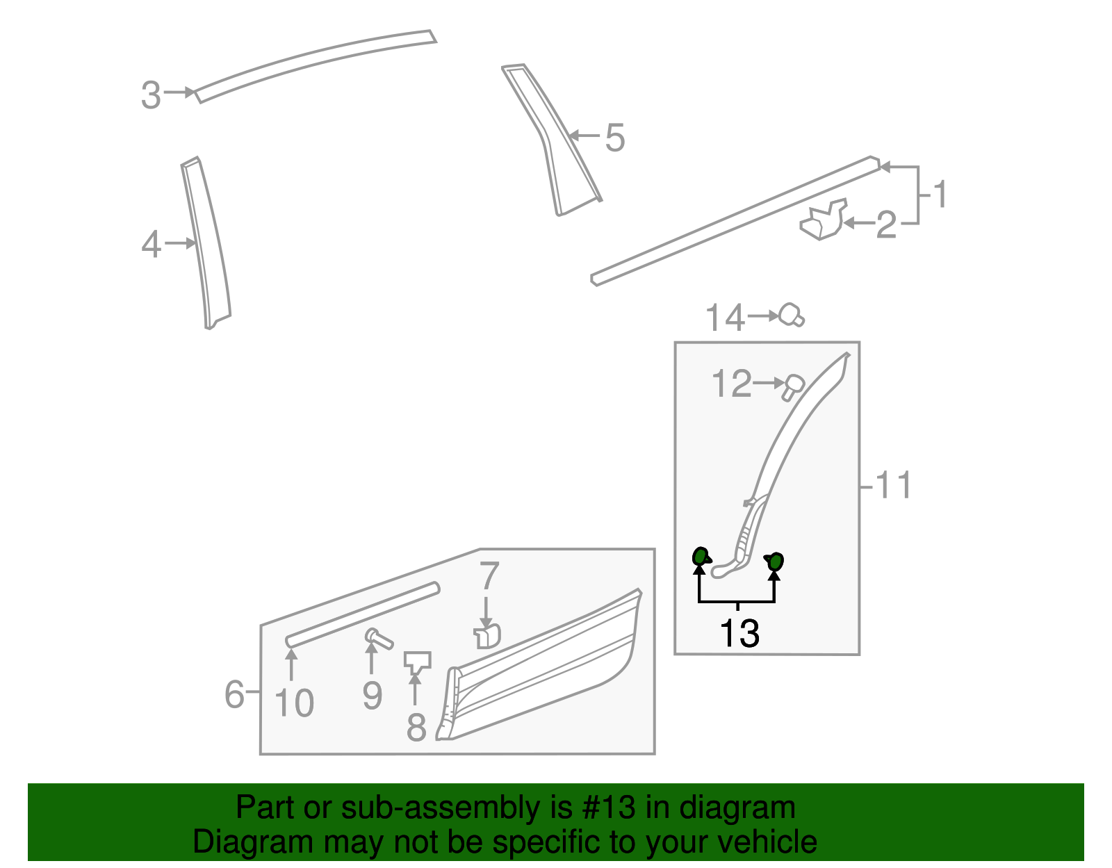 91544-TLA-003 - Wheel Opening Molding Clip 2017-2022 Honda CR-V | Honda ...