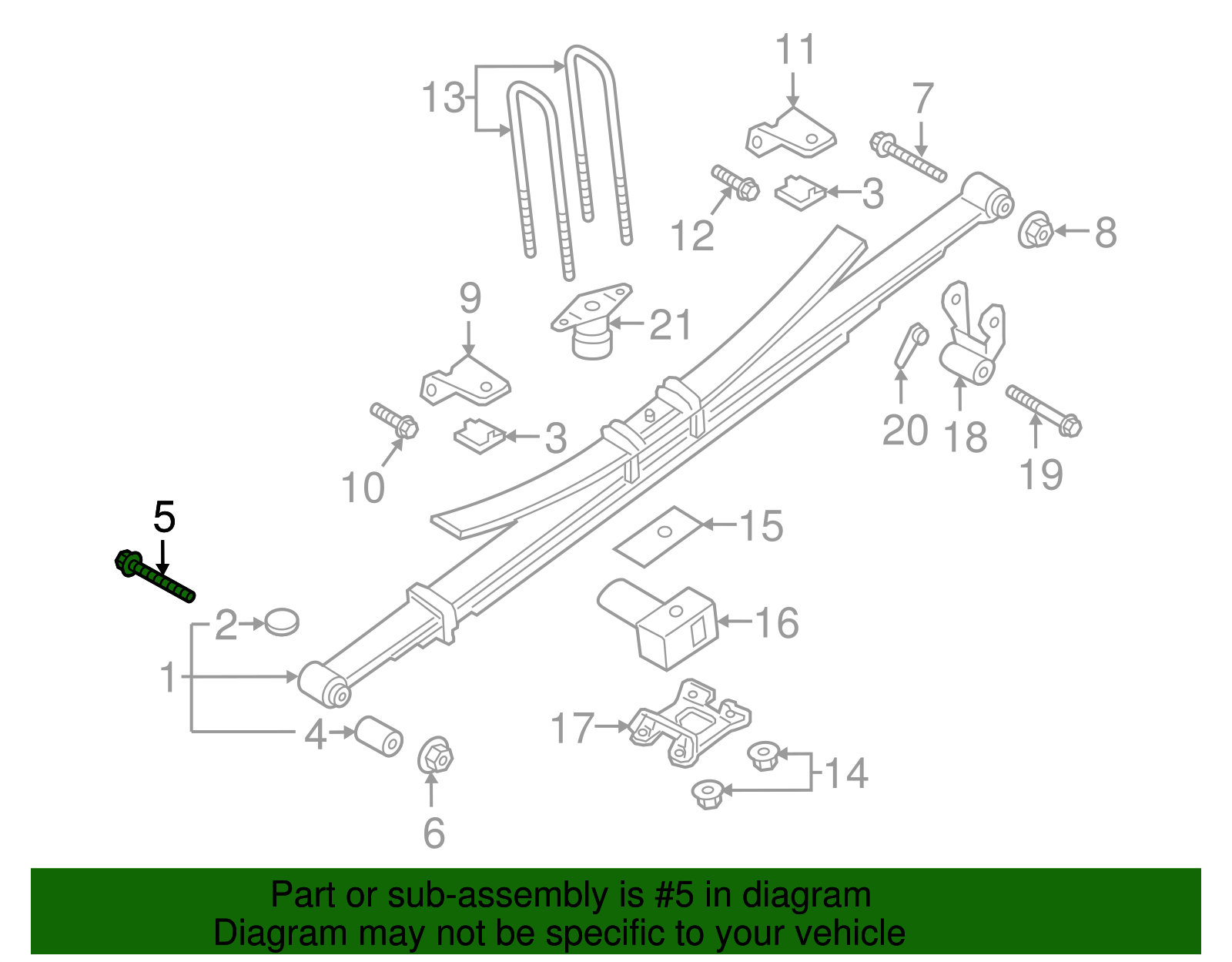 2017-2024 Ford Spring Front Bolt W720370-S900 | OEM Parts Online
