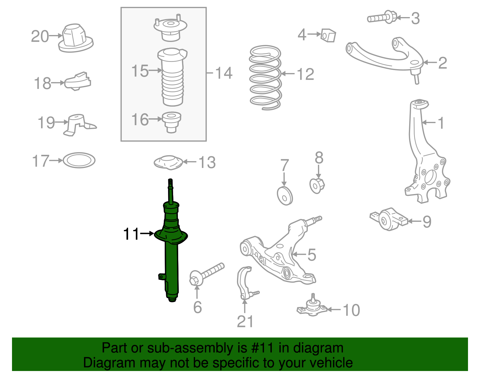 48520-80580 - Strut For 2017-2020 Lexus | Lexus OE Parts